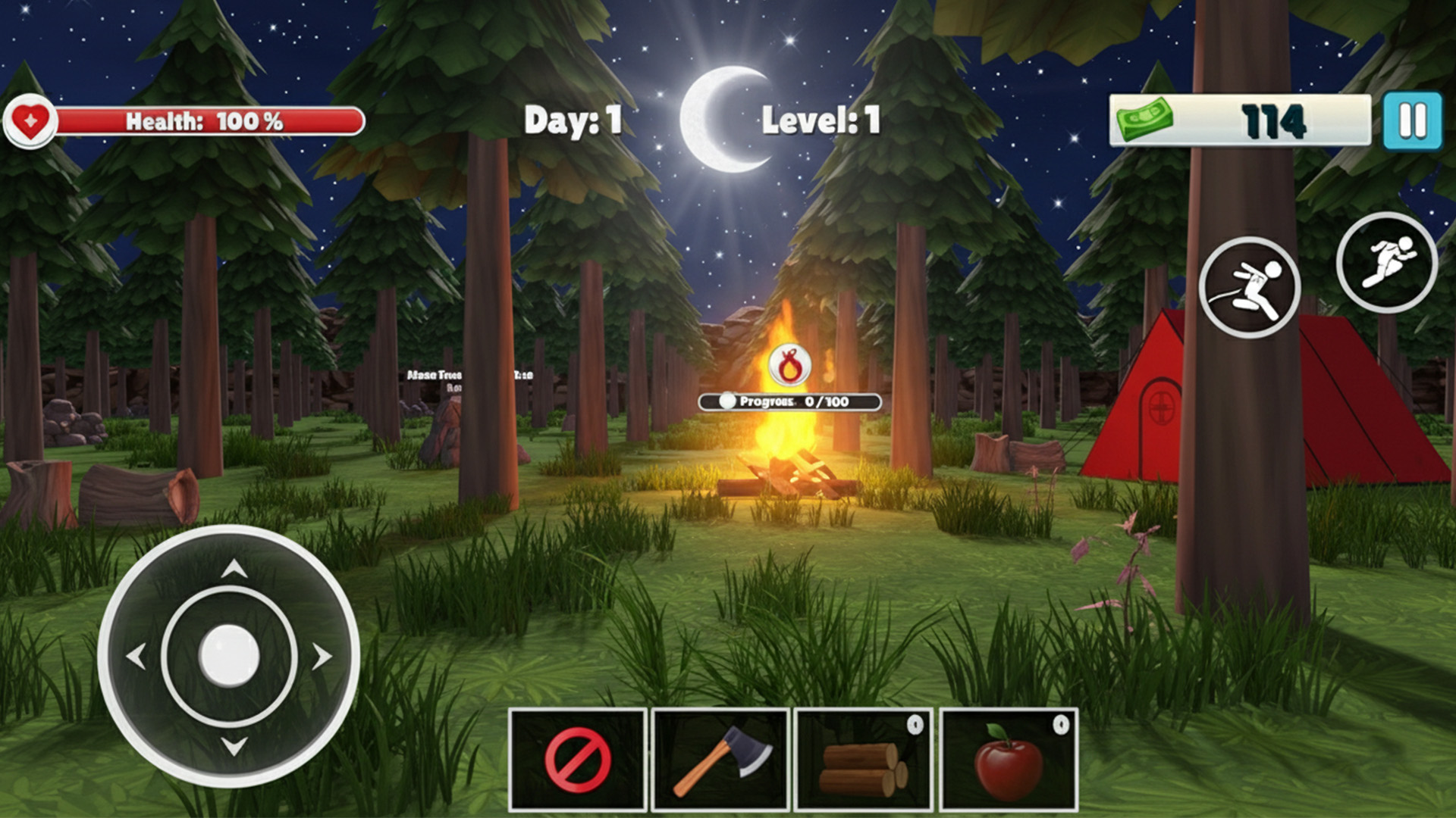 99 Nights in the Scary Forest Night Survival - Lost Jungle Wild Animal ...