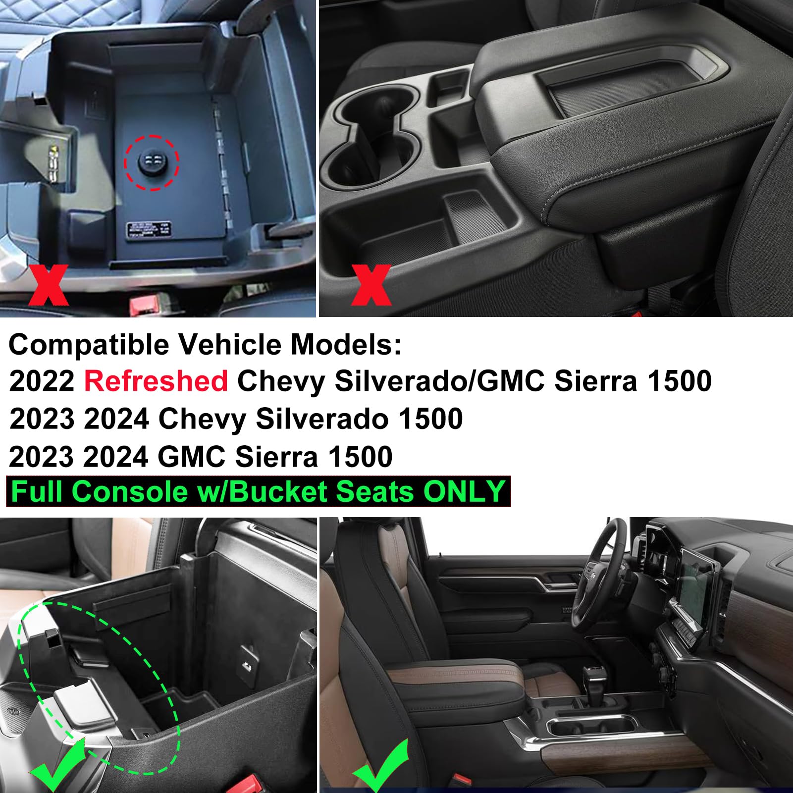 Snapklik.com : Zxiaochun Center Console Armrest Box Organizer Tray For ...