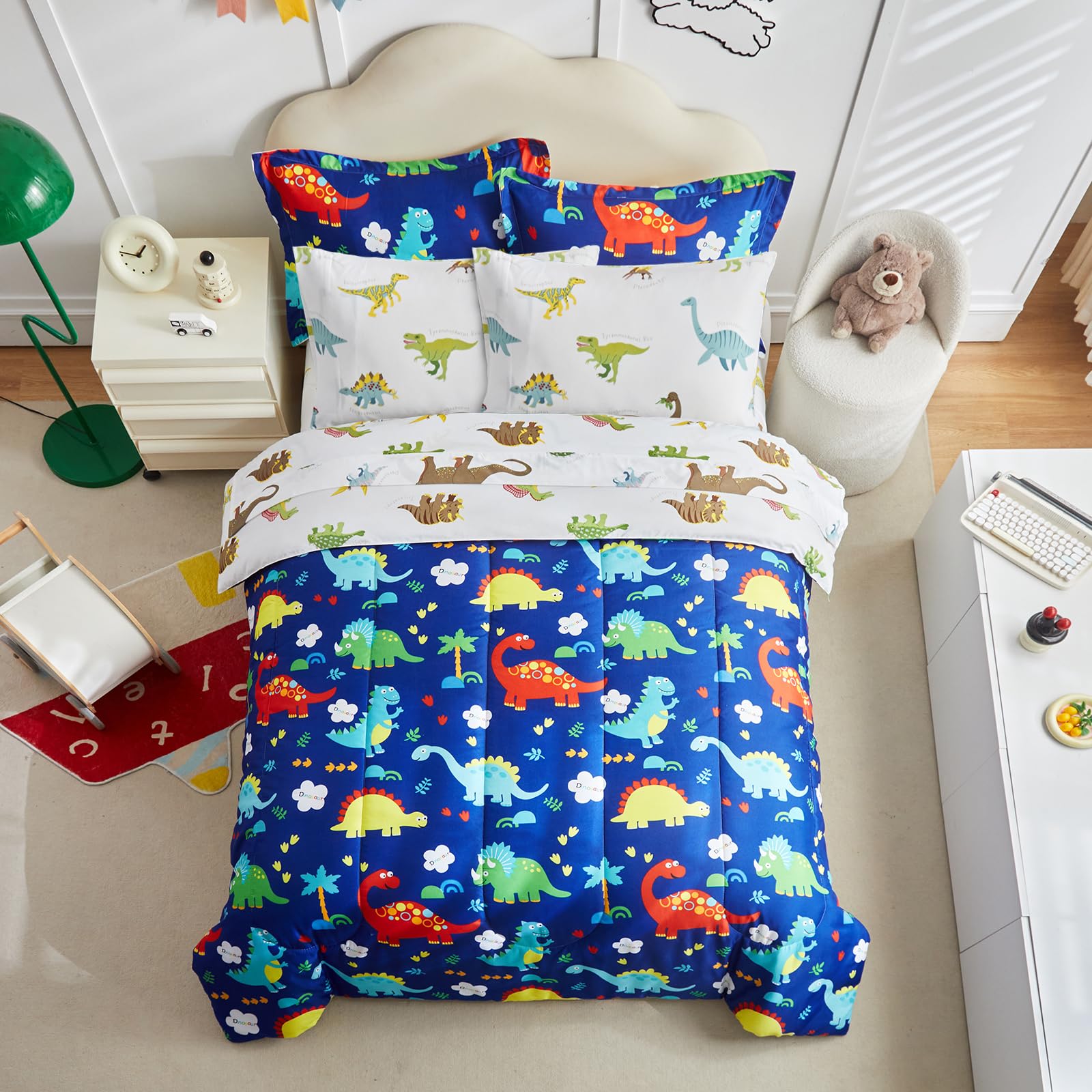 Crayola Dinosaur Twin Sheet Set Dinosaur Sheets Twin Xl Etsy