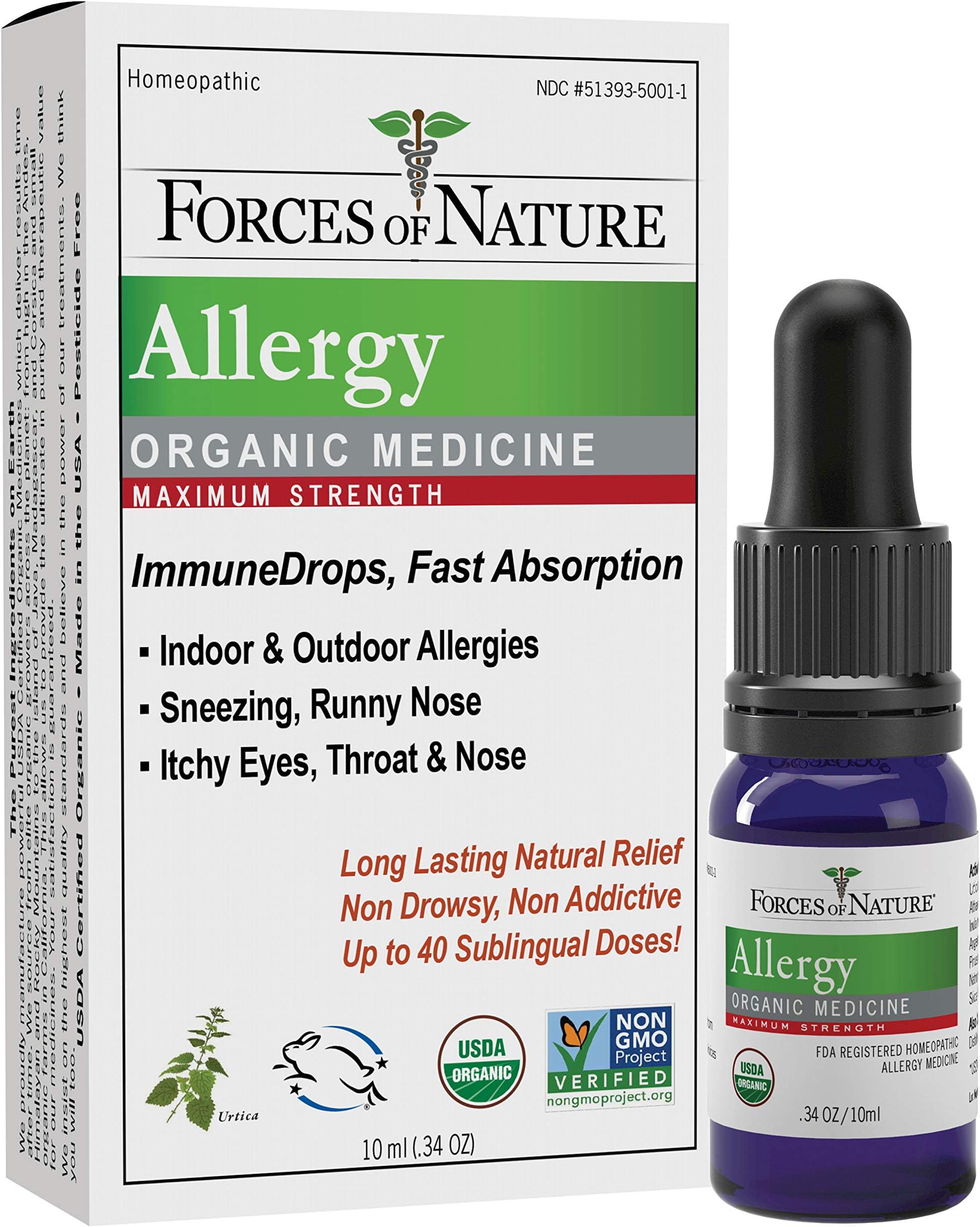 Amazon.com: Forces of Nature Allergy Relief, Organic Maximum Strength ...