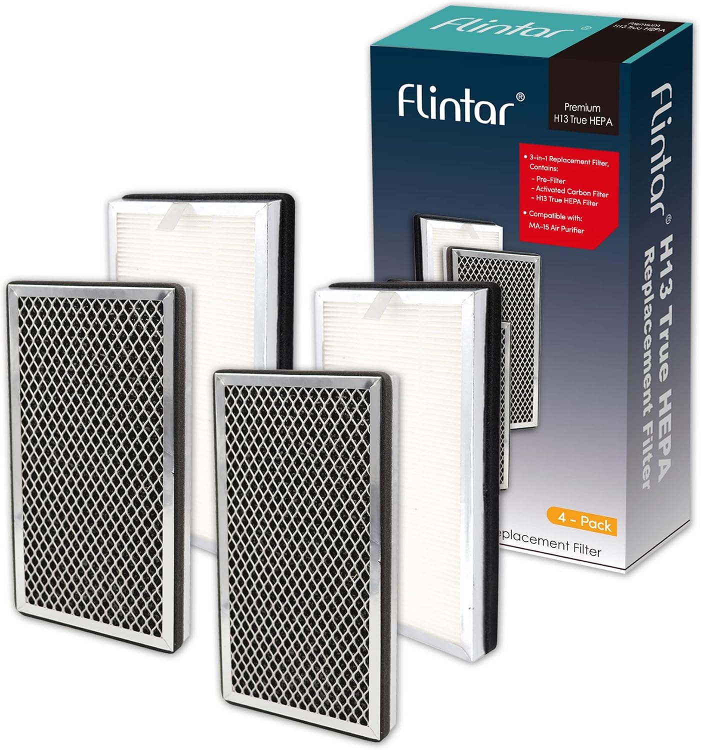 Amazon.com: Flintar H13 True HEPA Replacement Filter, Compatible with ...