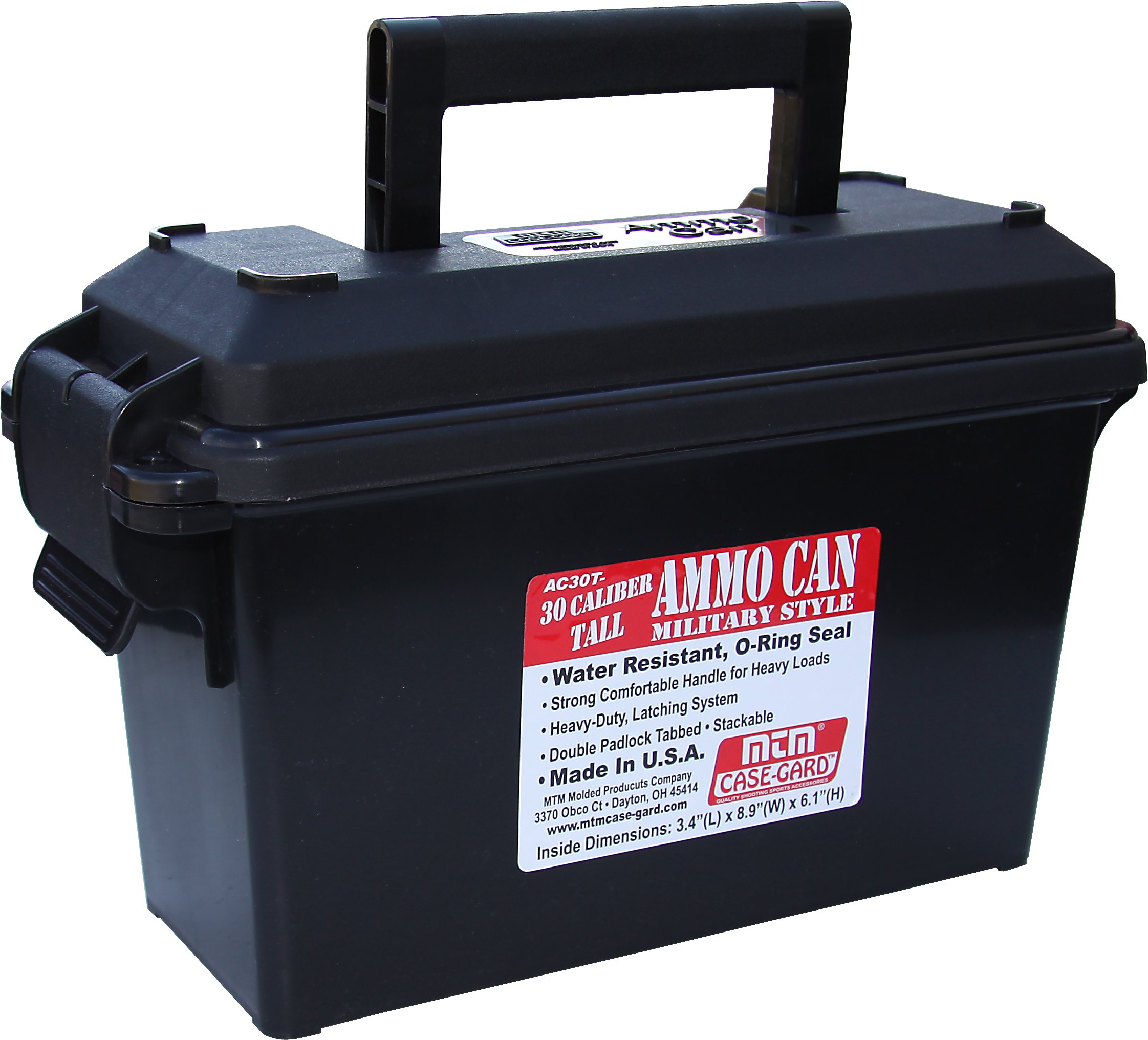 Amazon.com: MTM AC30T-40- 30 Caliber Tall Ammo Can (Black) : Sports ...