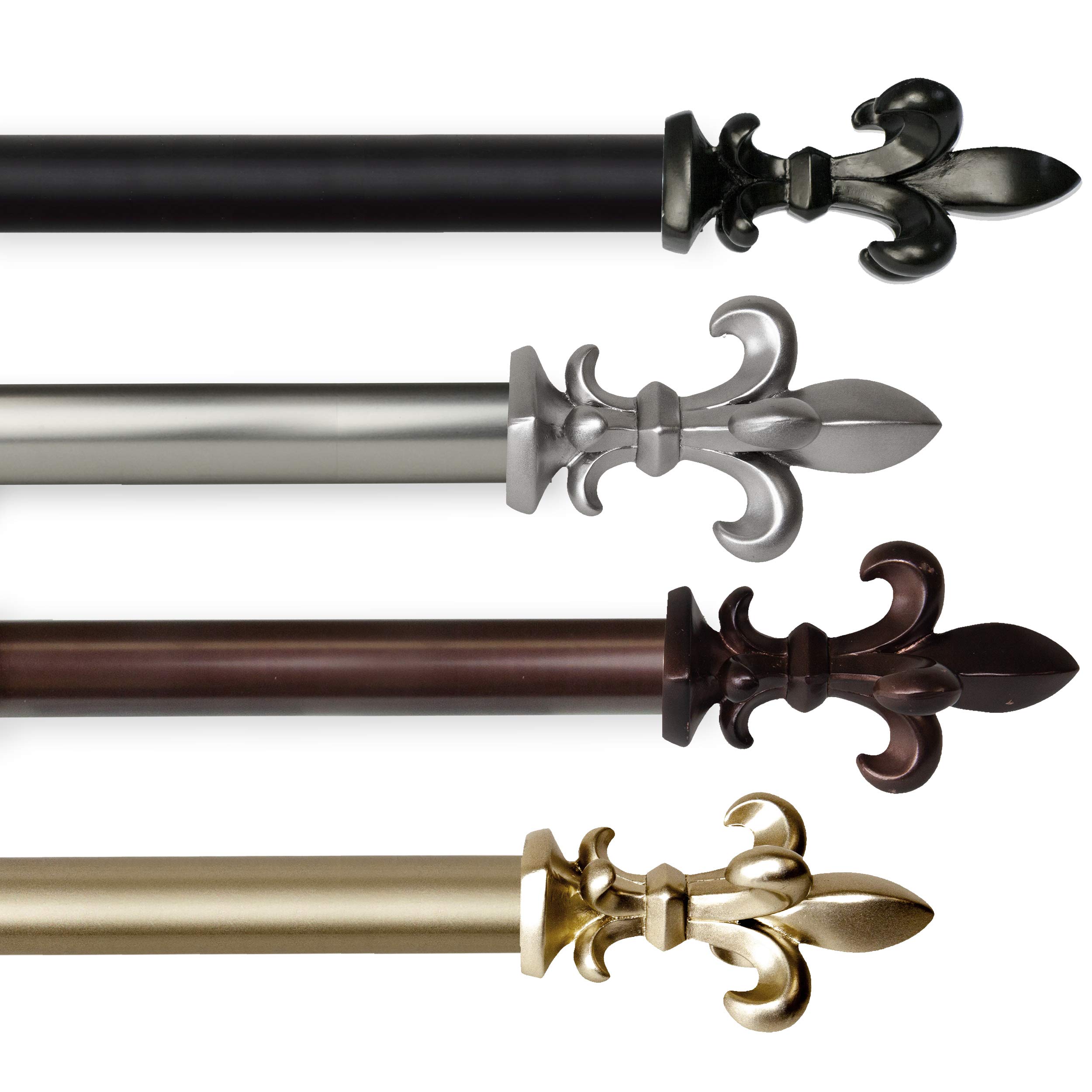 Amazon.com: A&F Rod Decor - Arrowhead 1" Curtain Rod 28-48 inch - Black ...