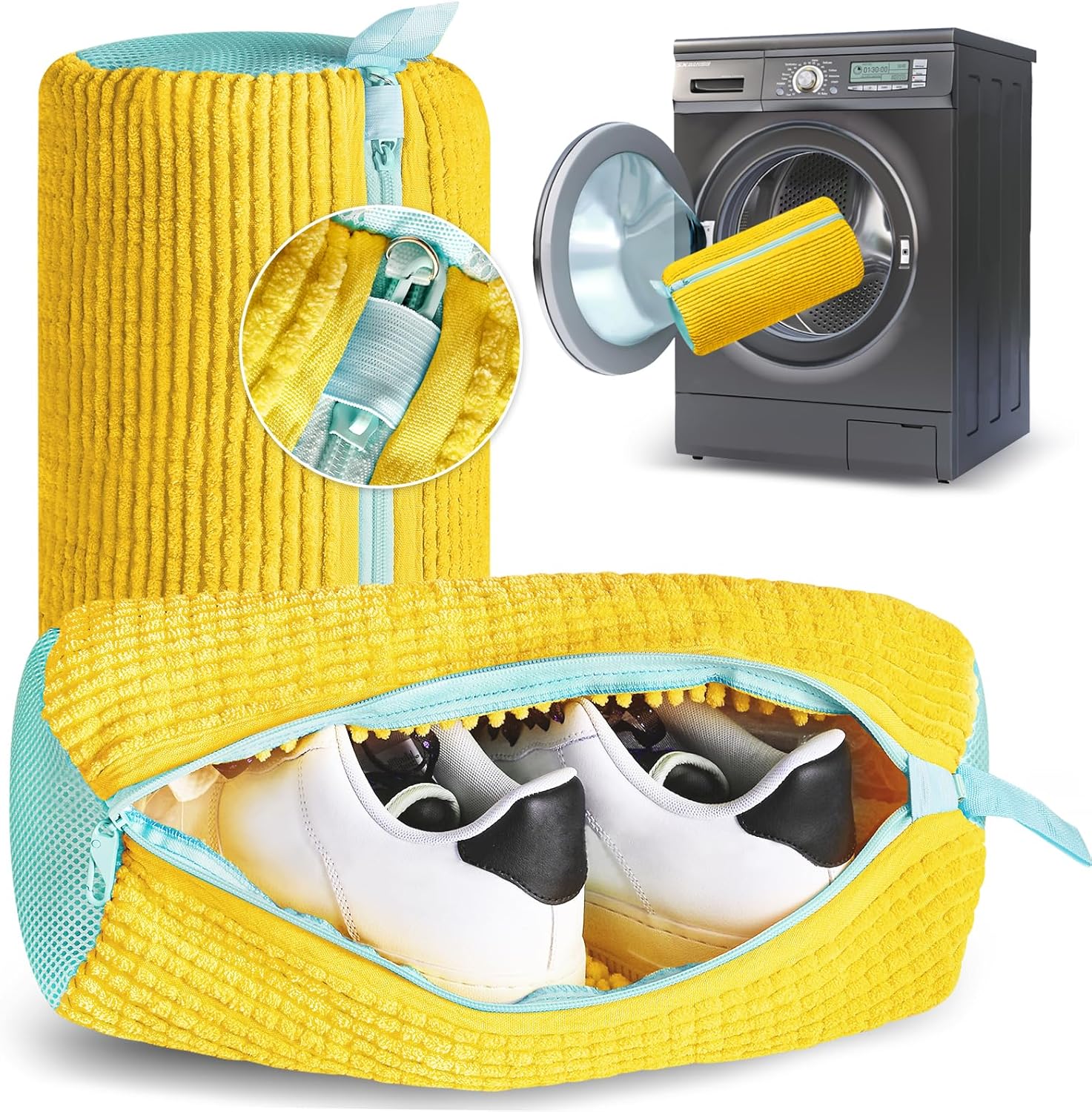 Amazon.com: Shoe Washing Machine Bag 2PCS Shoe Laundry Bag for Washer ...