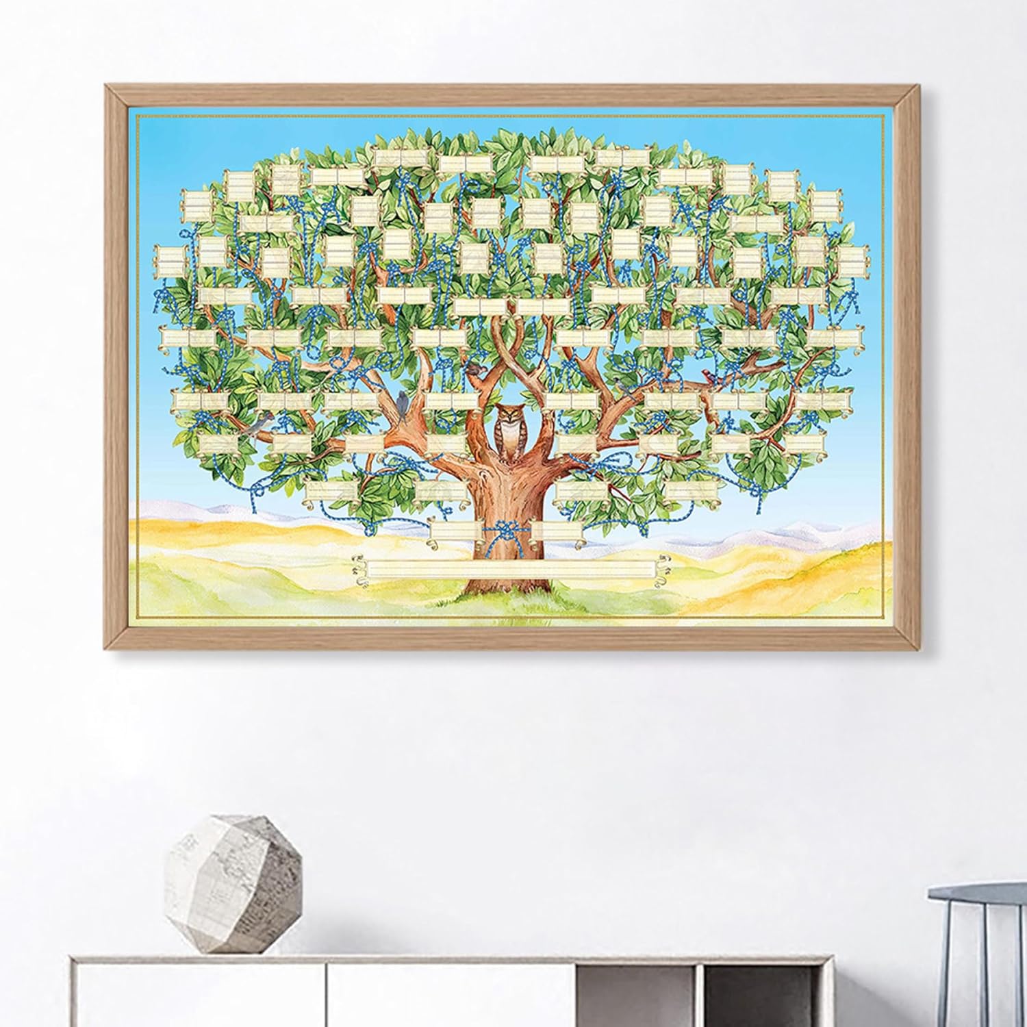 Family Tree Charts to Fill in 16x24 in Canvas Blank Genealogy Charts ...