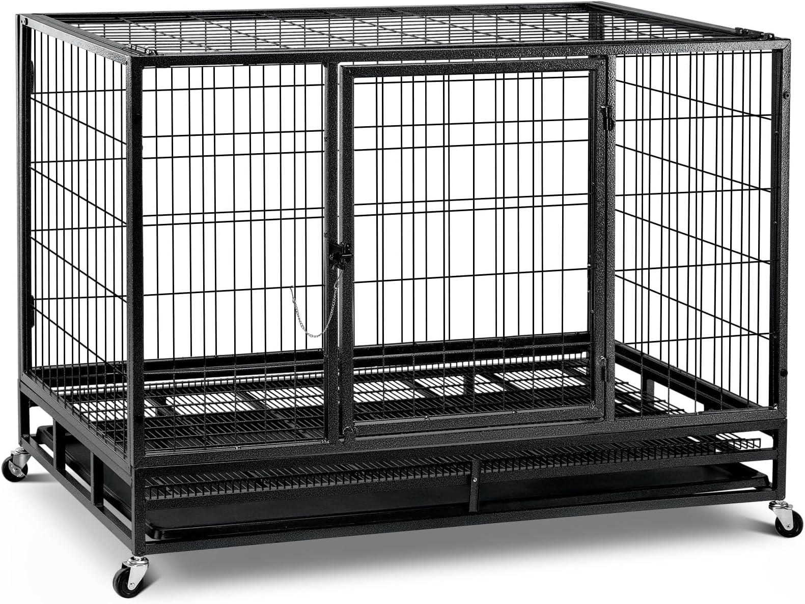 Amazon.com : Oranland 48 inch Wire Dog Crate, Large Dog Cage with ...