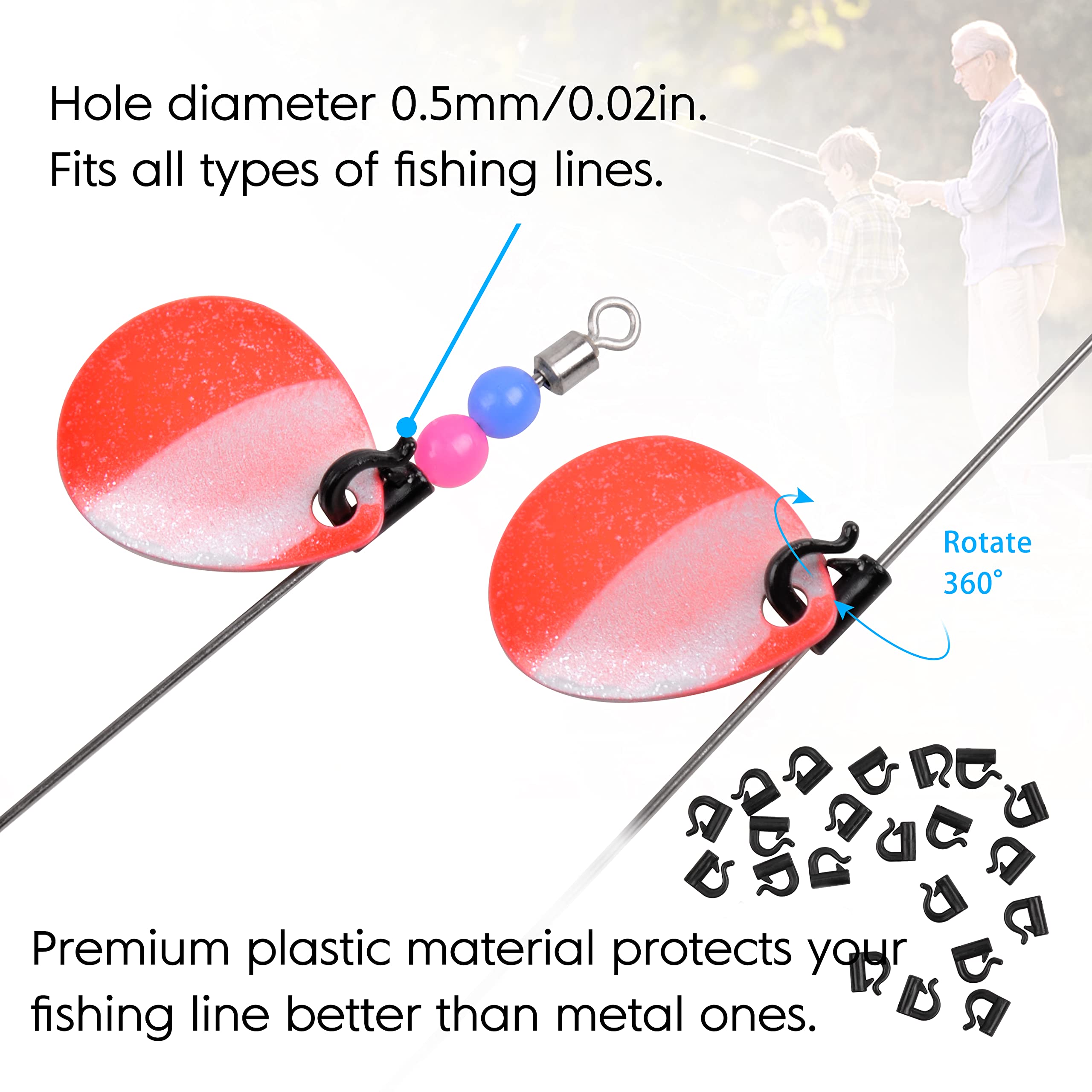 Snapklik.com : Quick Change Spinner Clevis - 100pcs Fishing Plastic ...