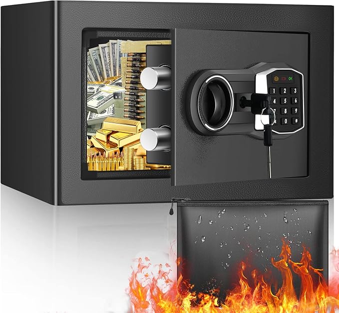 0.5 Cubic Home Safe Fireproof Waterproof, Fireproof Small Safe Box for ...