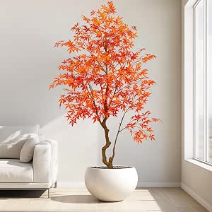 Amazon.com: Erimda 8.2FT Artificial Maple Tree, Fake Tree for Home ...