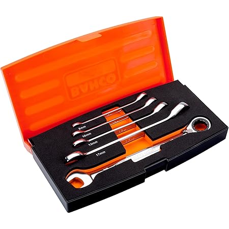 Bahco 1RM/SH12 8-19 mm Ratcheting Combination Wrench Set - Multi-Colour ...