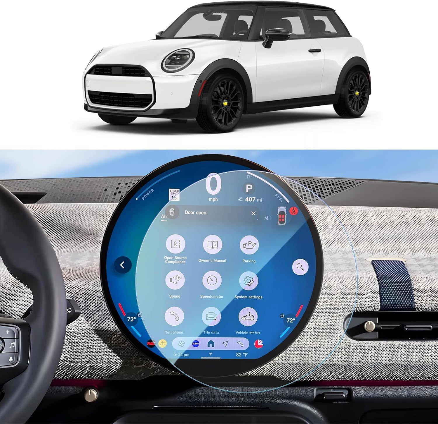 Amazon.com: SKTU for 2025 Mini Cooper Accessories Screen Protector for ...