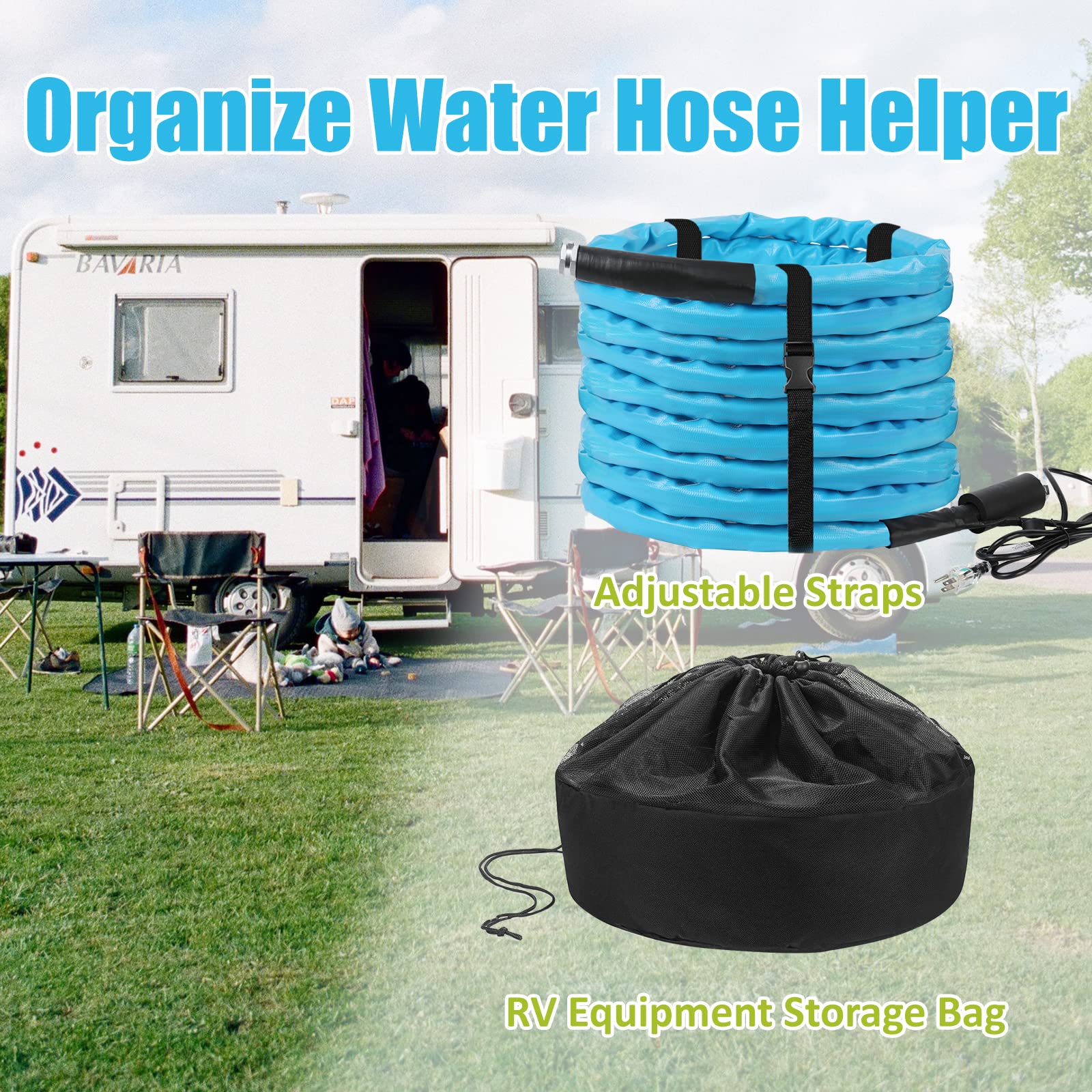 RV Fresh Water Hose Heated (100ft L x 5/8" ID,-45â„‰) with Organizer ...