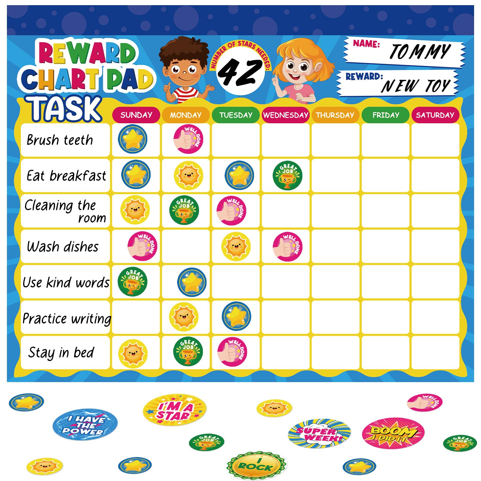 Snapklik.com : Behavior Reward Chart For Kids