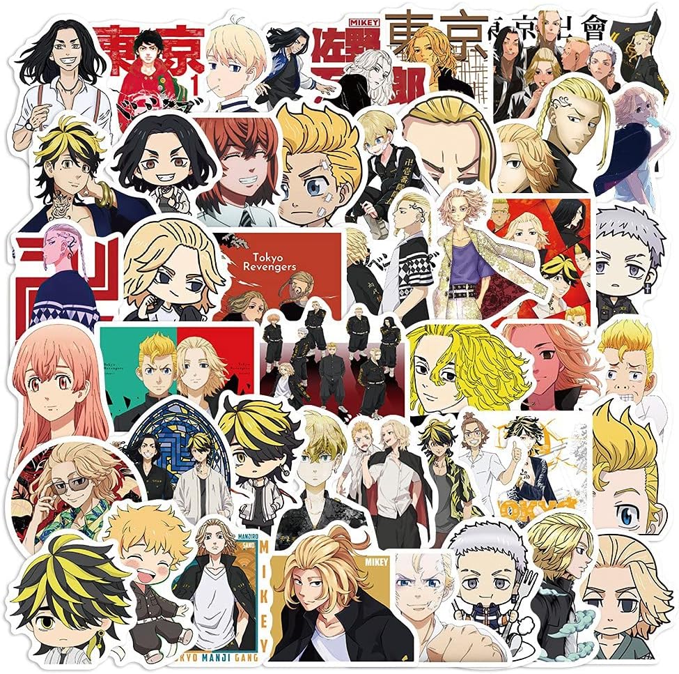 Amazon.com: 100Pcs Tokyo Anime Revengers Stickers Vinyl Waterproof ...