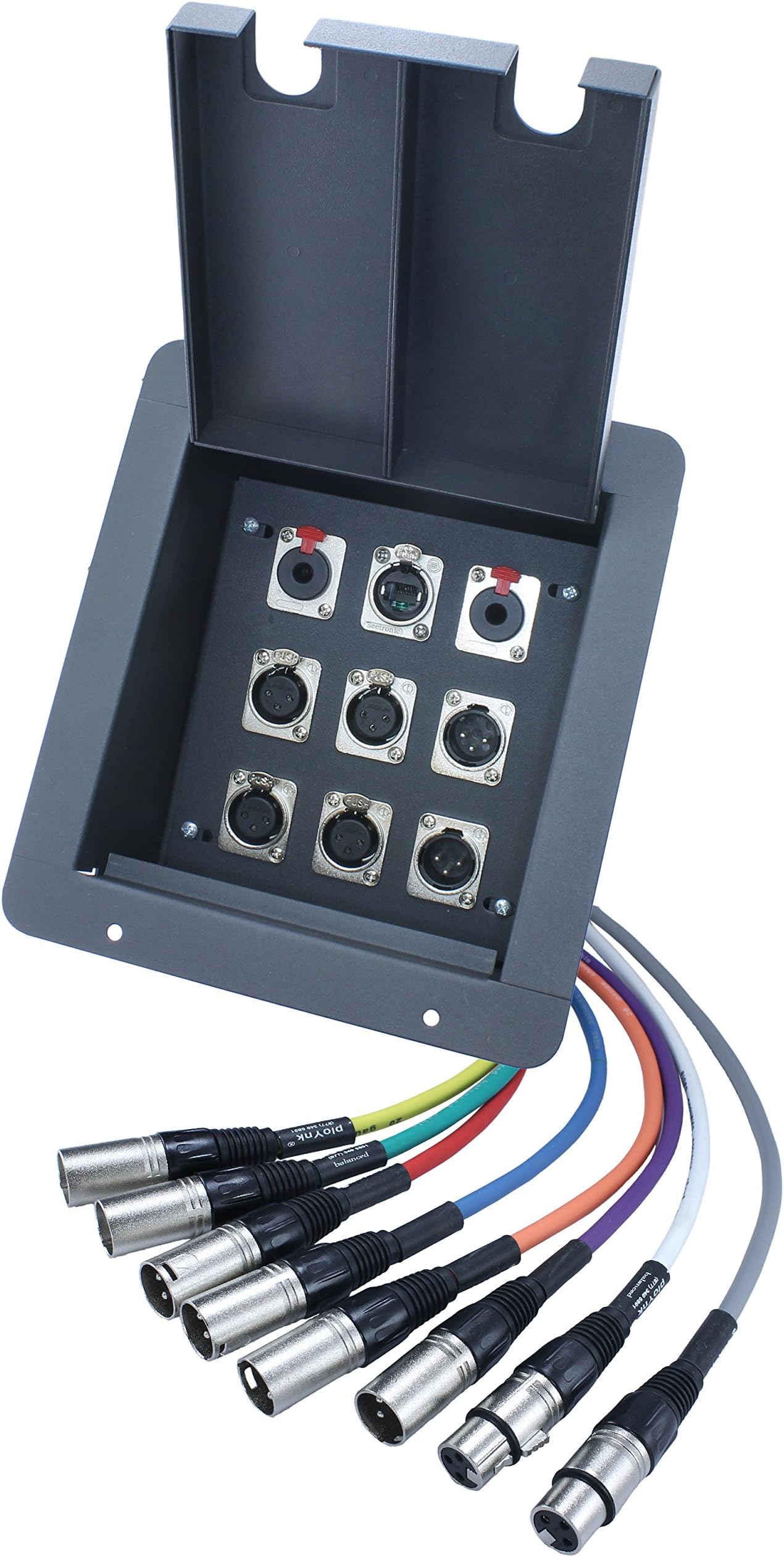 Amazon.com: MCSPROAUDIO Recessed Floor Stage Box: 4 XLR Female, 2 XLR ...