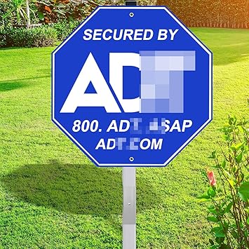Amazon.com : 1 Pack AD Security Sign,10" x 10" Aluminum Sign with 28 ...