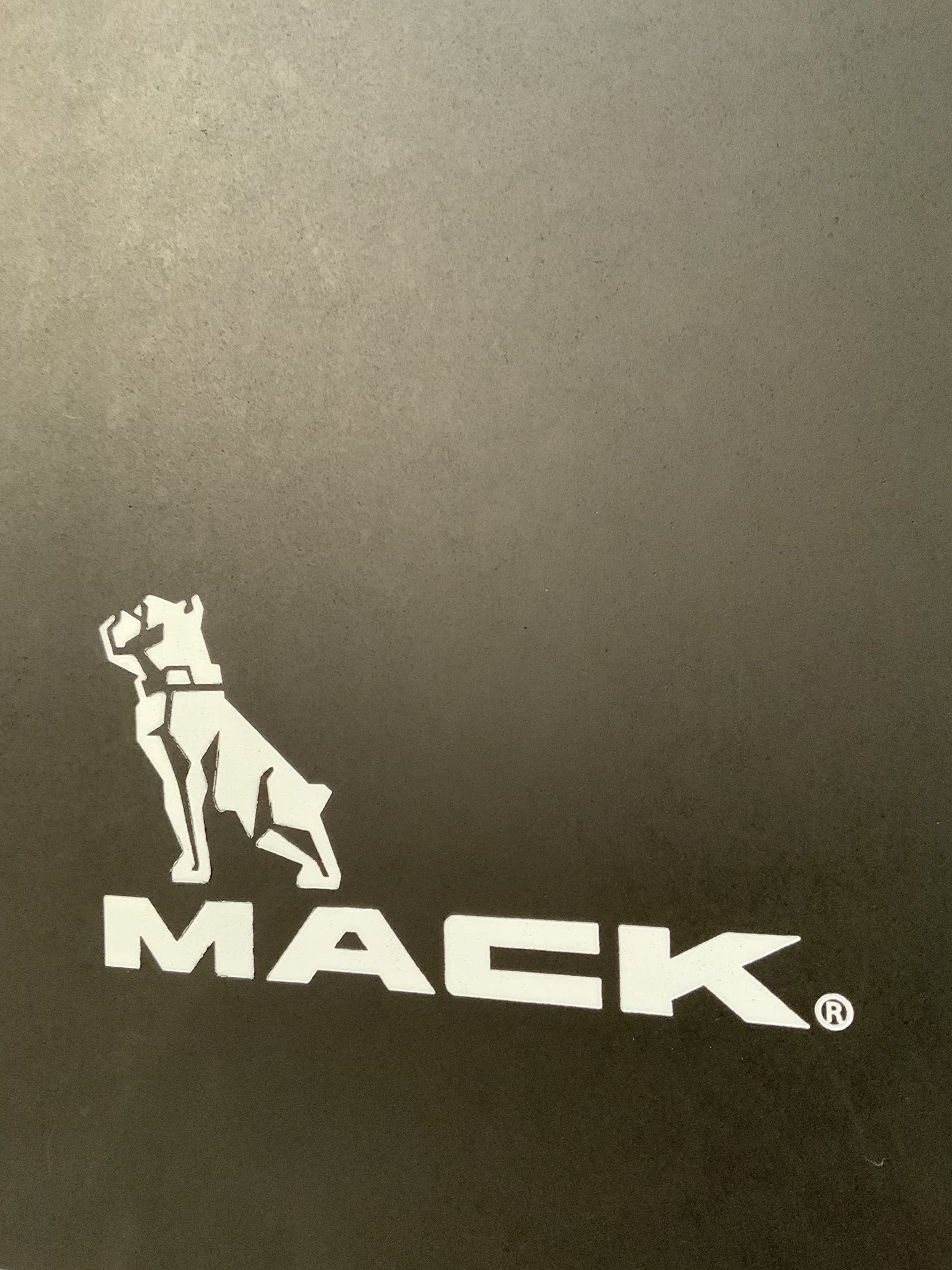 Mack Dog Logo Weathered Vintage Mack Truck Sign Black And White