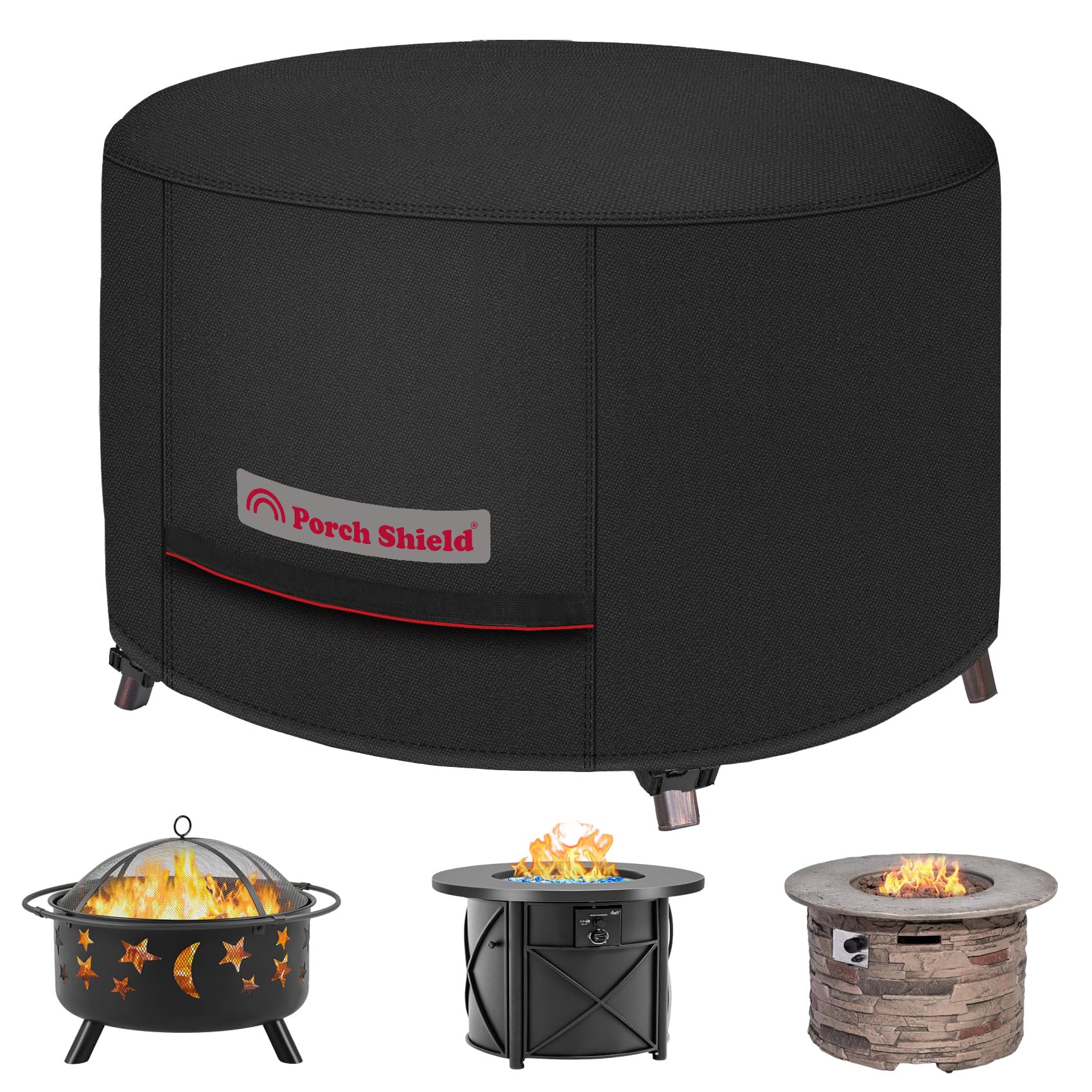 Snapklik.com : Round Patio Fire Pit Cover Fade Resistant Waterproof ...
