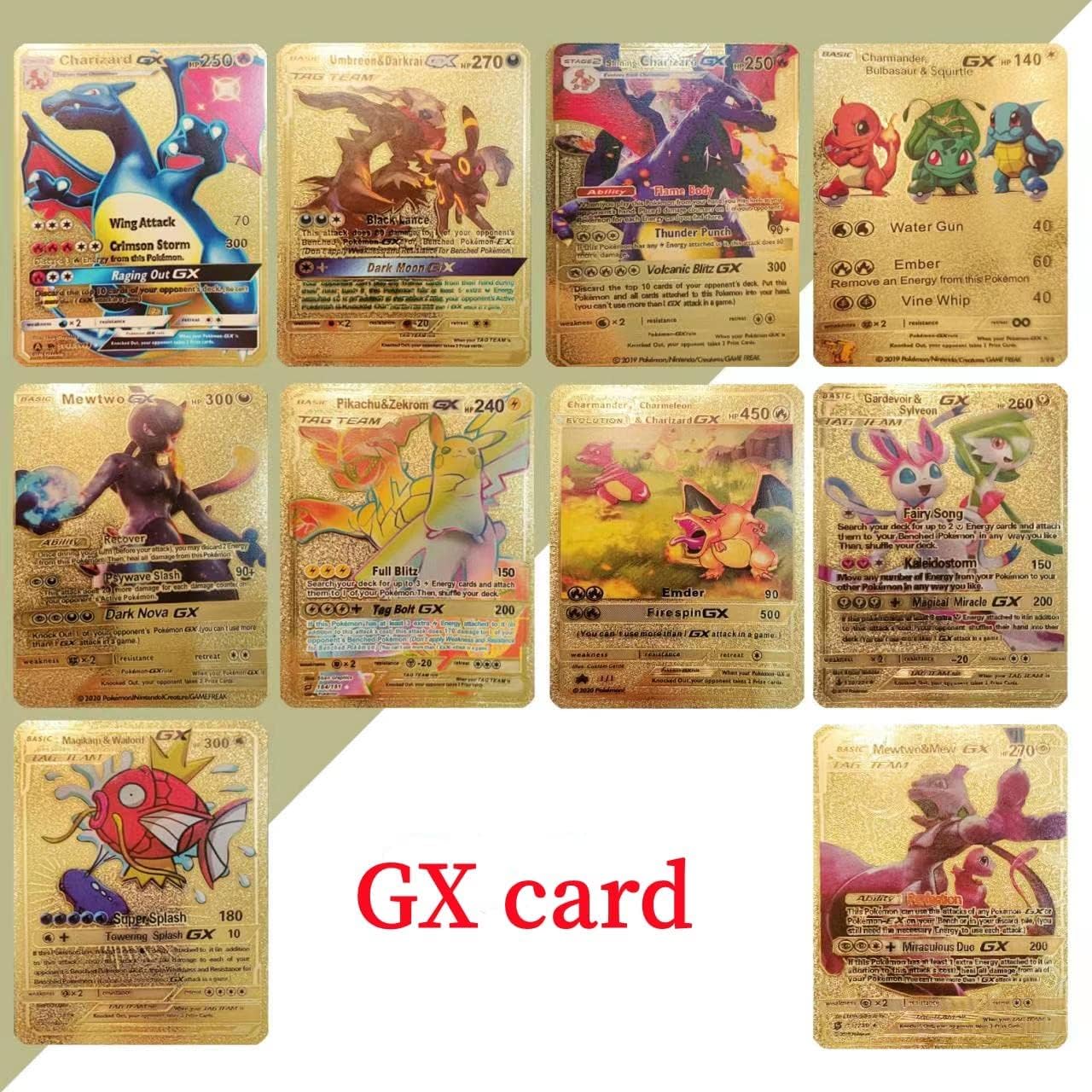 Buy 110 PCS TCG Deck Box Gold Foil Card (GX Rare Cards V Series Cards ...