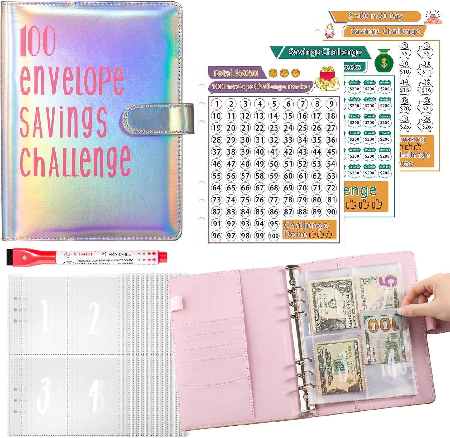 100 Envelopes Money Saving Challenge to A Simple and Interesting Saving ...