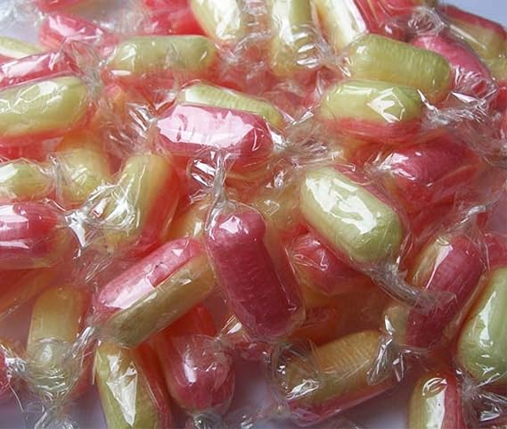 Roch Sweets Rhubarb and Custard Hard Boiled Fruity Sweets Wrapped ...