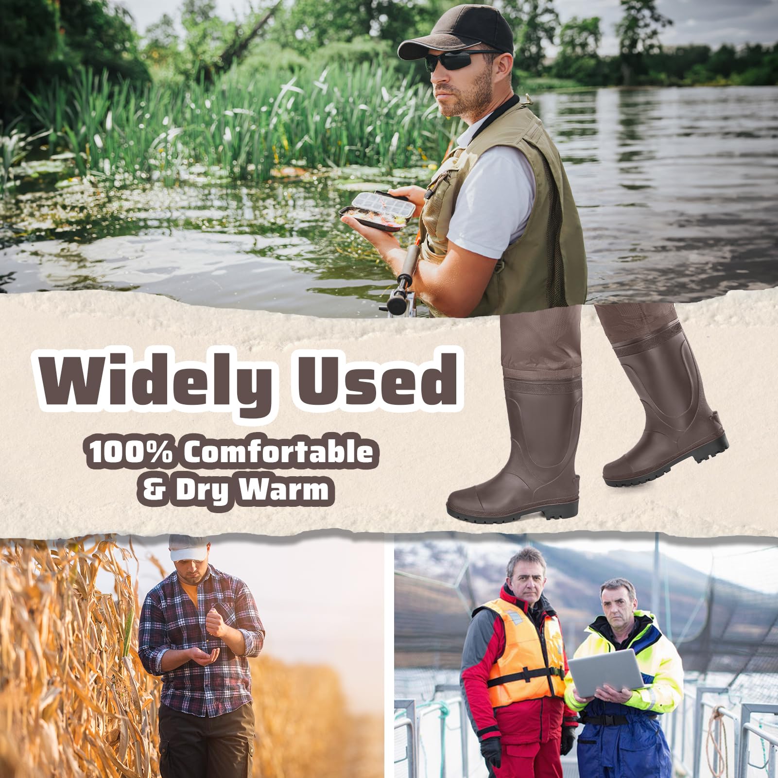 Snapklik.com : Hip Waders For Men Waterproof, Hip Boots For Women, 2 ...