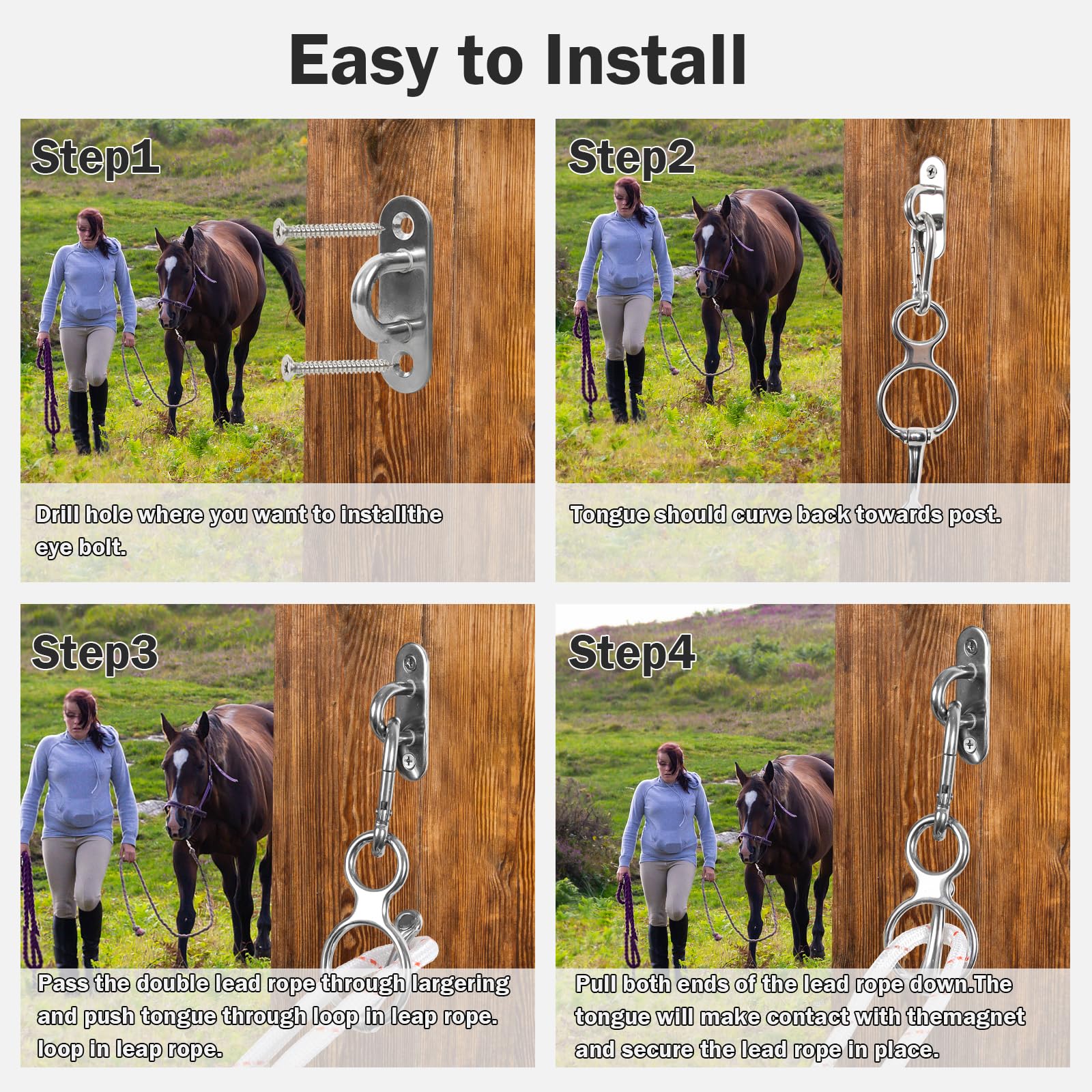 Snapklik.com : Gayrrnel Horse Tie Ring,Blocker Tie Ring For Horses Tie ...