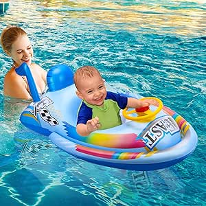 Amazon.com: Baby Pool Floats Inflatable Infant Swimming Floaties Boys ...