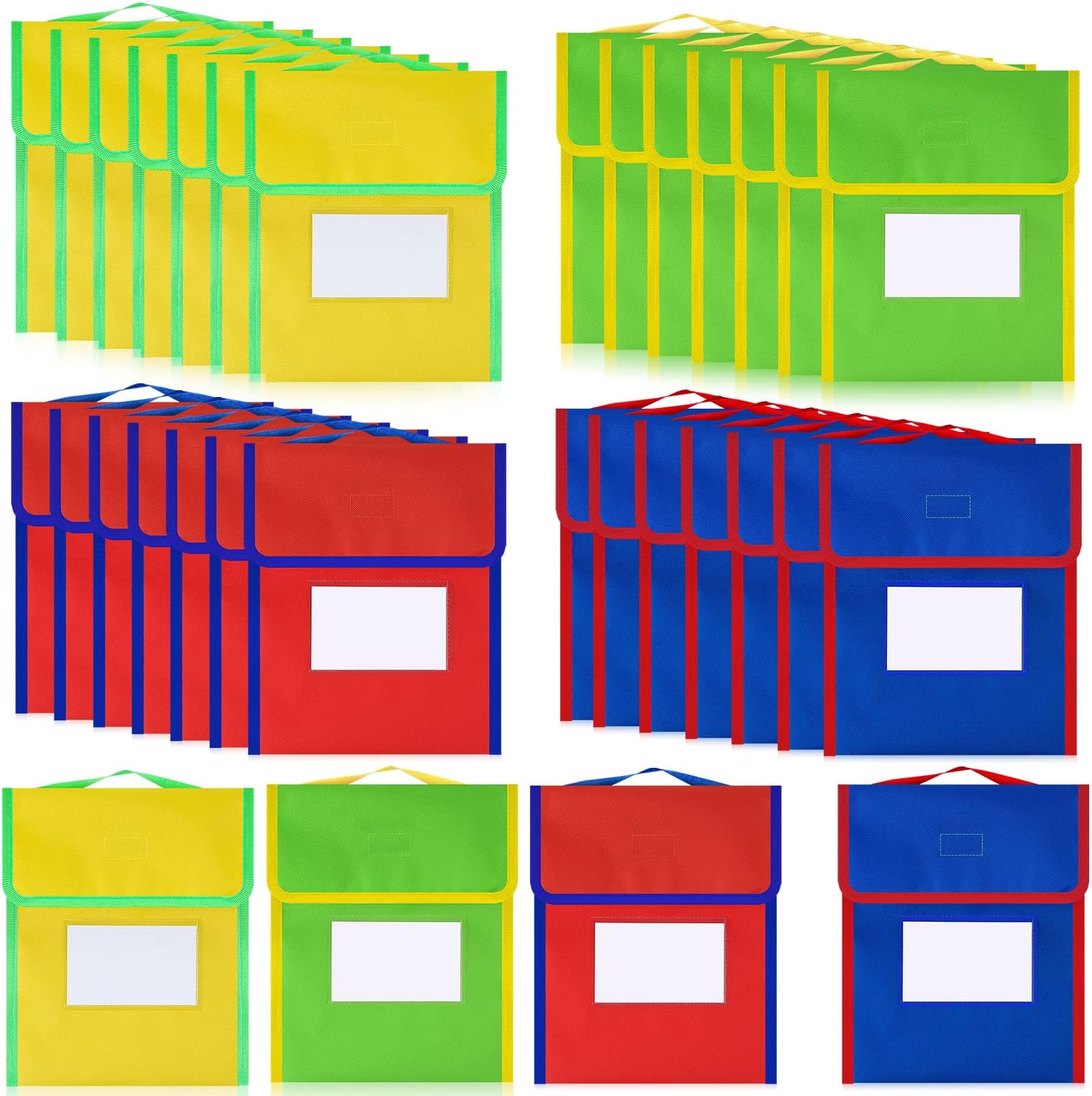 Amazon.com : Book Bags for Classroom Medium Book Pouches Bulk Colorful ...