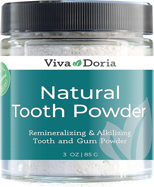 Amazon.com : Viva Doria Natural Tooth Powder | Remineralizing Teeth ...