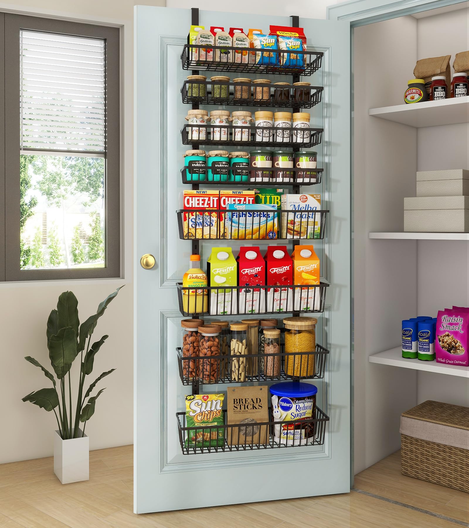 Amazon.com: Mefirt Over The Door Pantry Organizer, Pantry Organization ...
