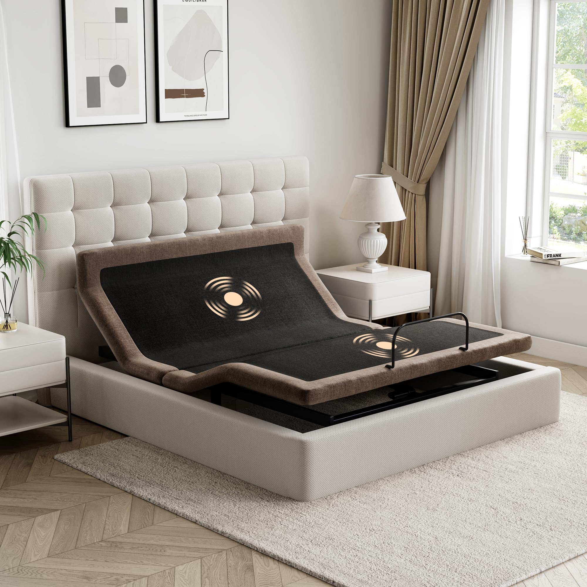 Amazon.com: LIKIMIO Queen Adjustable Bed Frame with Massage, Pillow ...