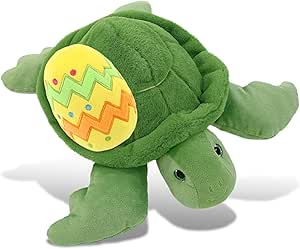 Amazon.com: DolliBu Super Soft Green Sea Turtle with Yellow Easter Egg ...