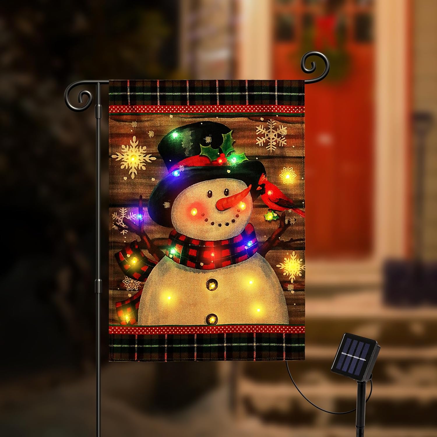 Amazon.com : Lighted Christmas Garden Flag, Alvar Solar LED Lights ...