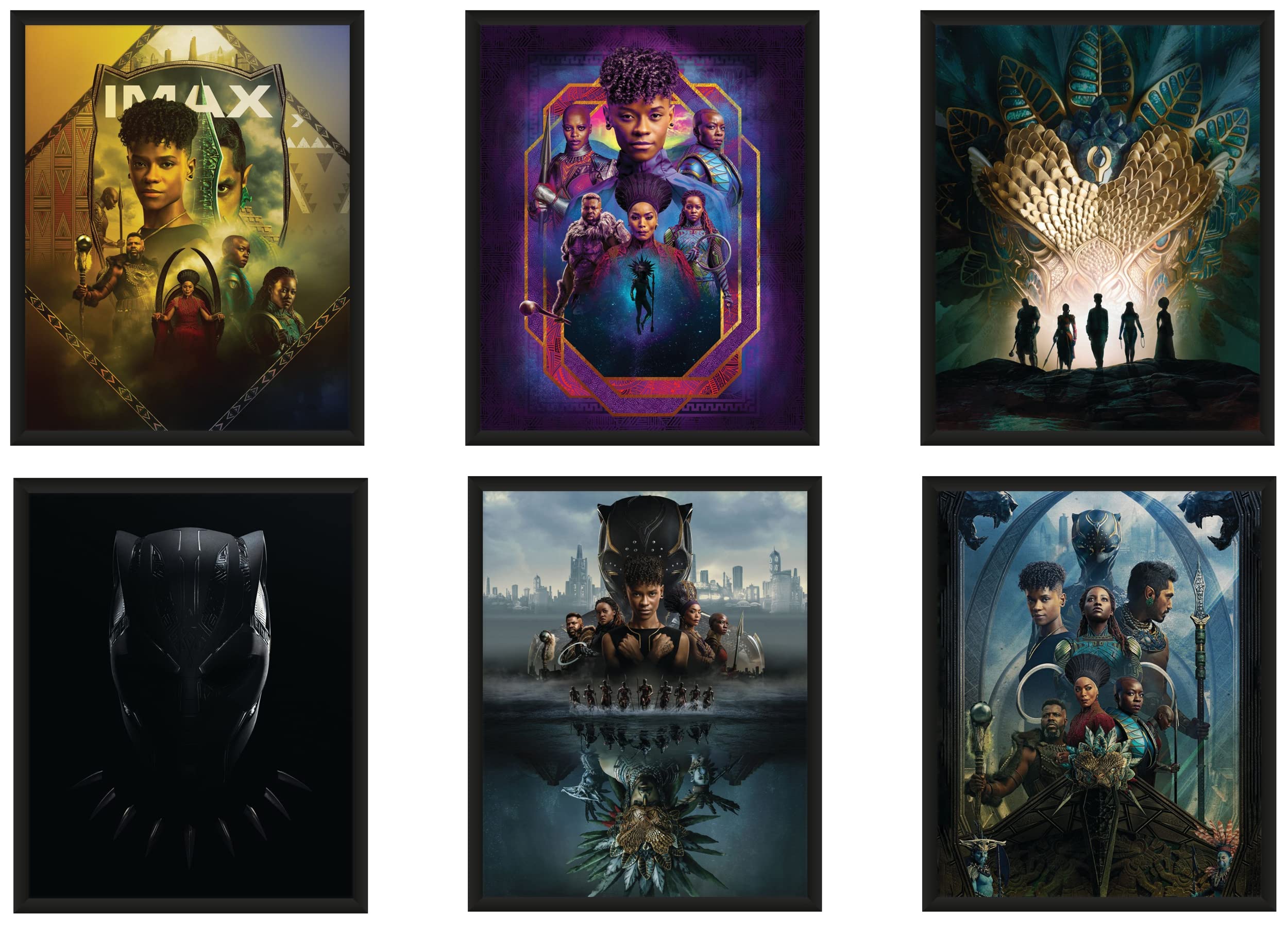 Black Panther Wakanda Forever Posters, Set of 6 Promo Movie Posters ...