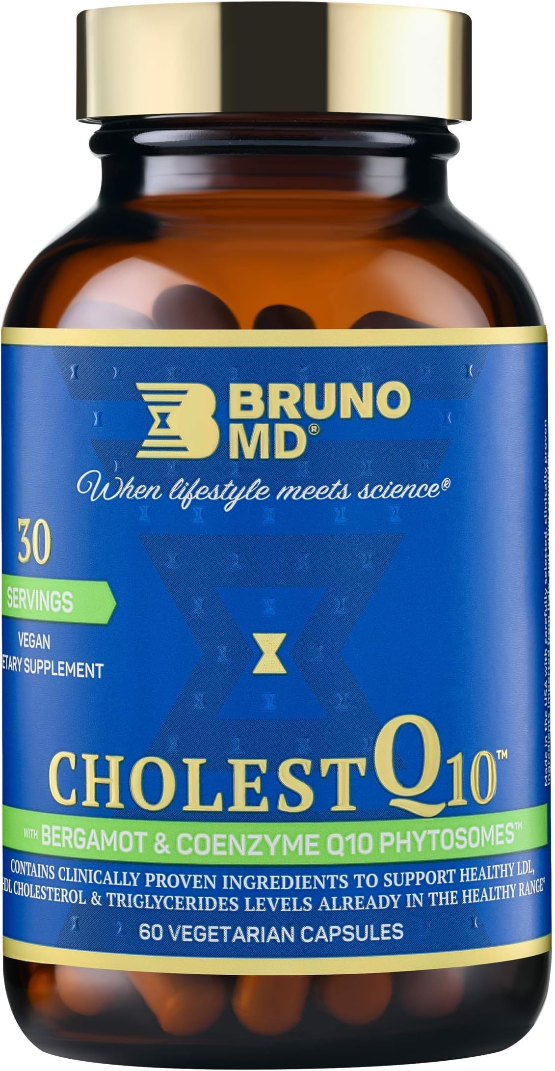 Amazon.com: BRUNO MD CholestQ10 Supplement, Supports HDL Cholesterol ...