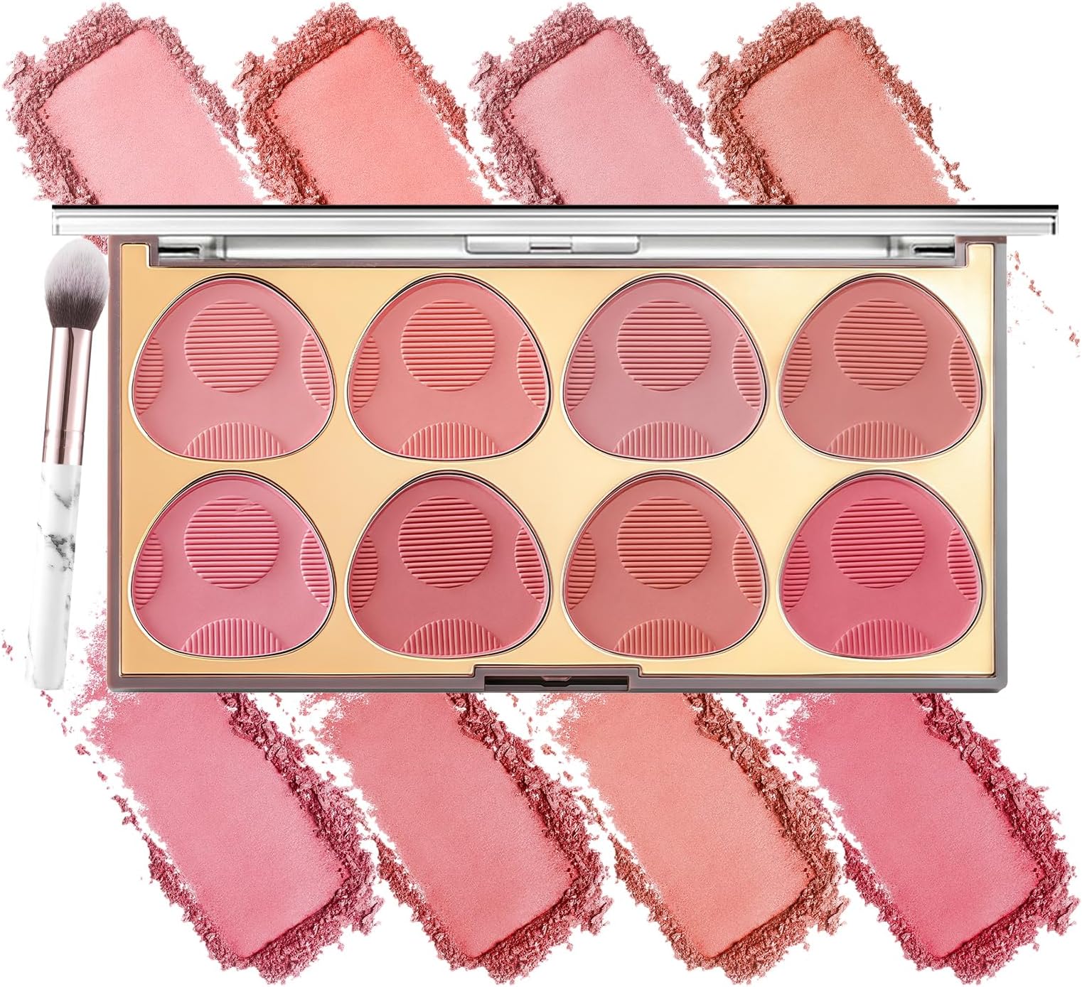 Amazon.com : NewBang 8 Colors Blush Palette, Matte Mineral Blush Powder ...