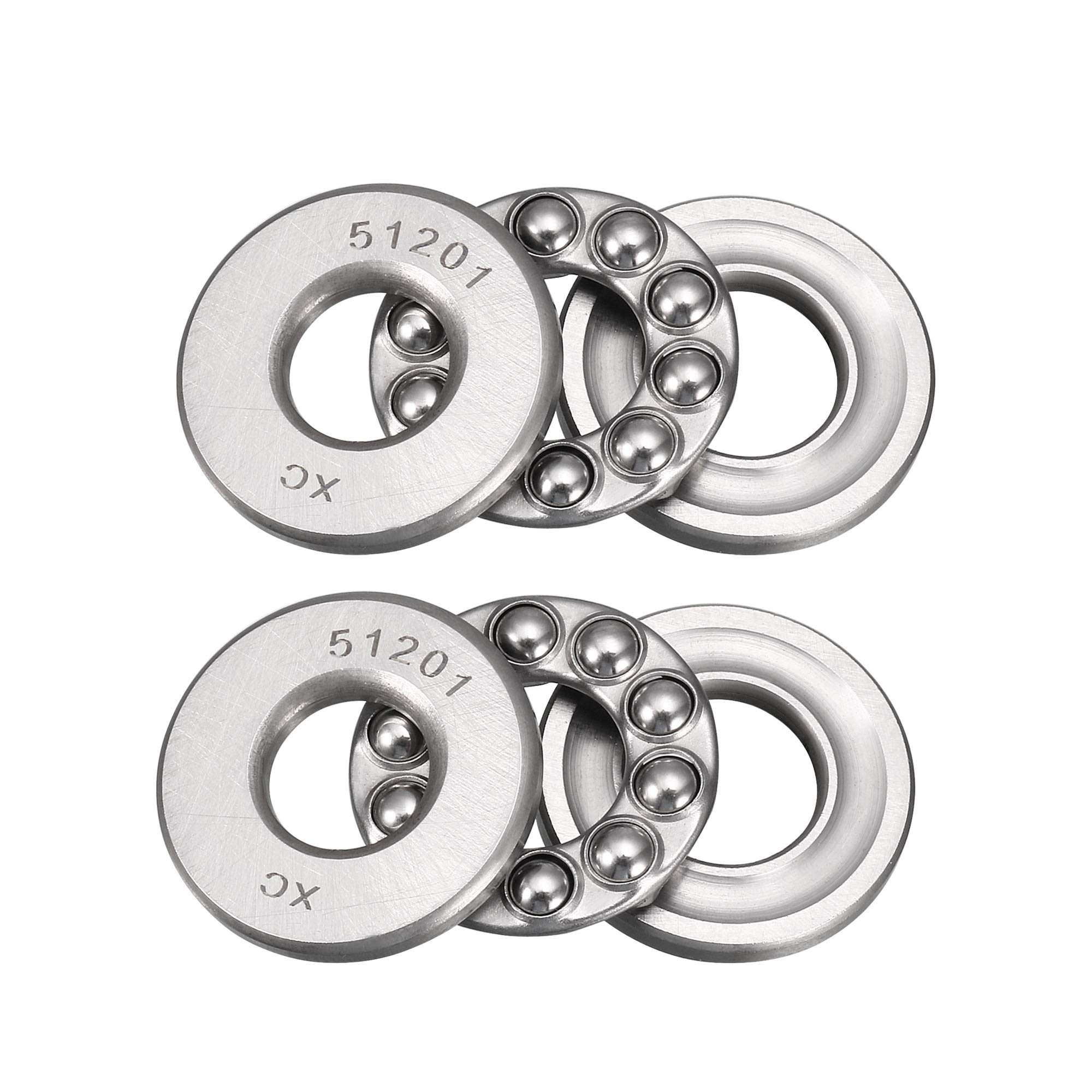 Snapklik.com : Uxcell 51201 Miniature Thrust Ball Bearing 12mm X 28mm X ...