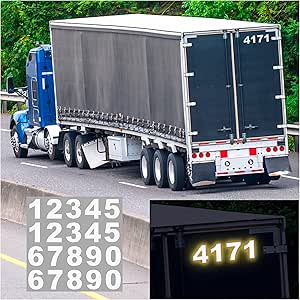 iSYFIX Reflective Vinyl Numbers Stickers – 6 Inch Self Adhesive (2 Sets ...