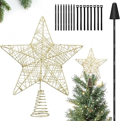 Amazon.com: Twinkly Tree Topper, Bright Christmas Tree Topper, Star ...