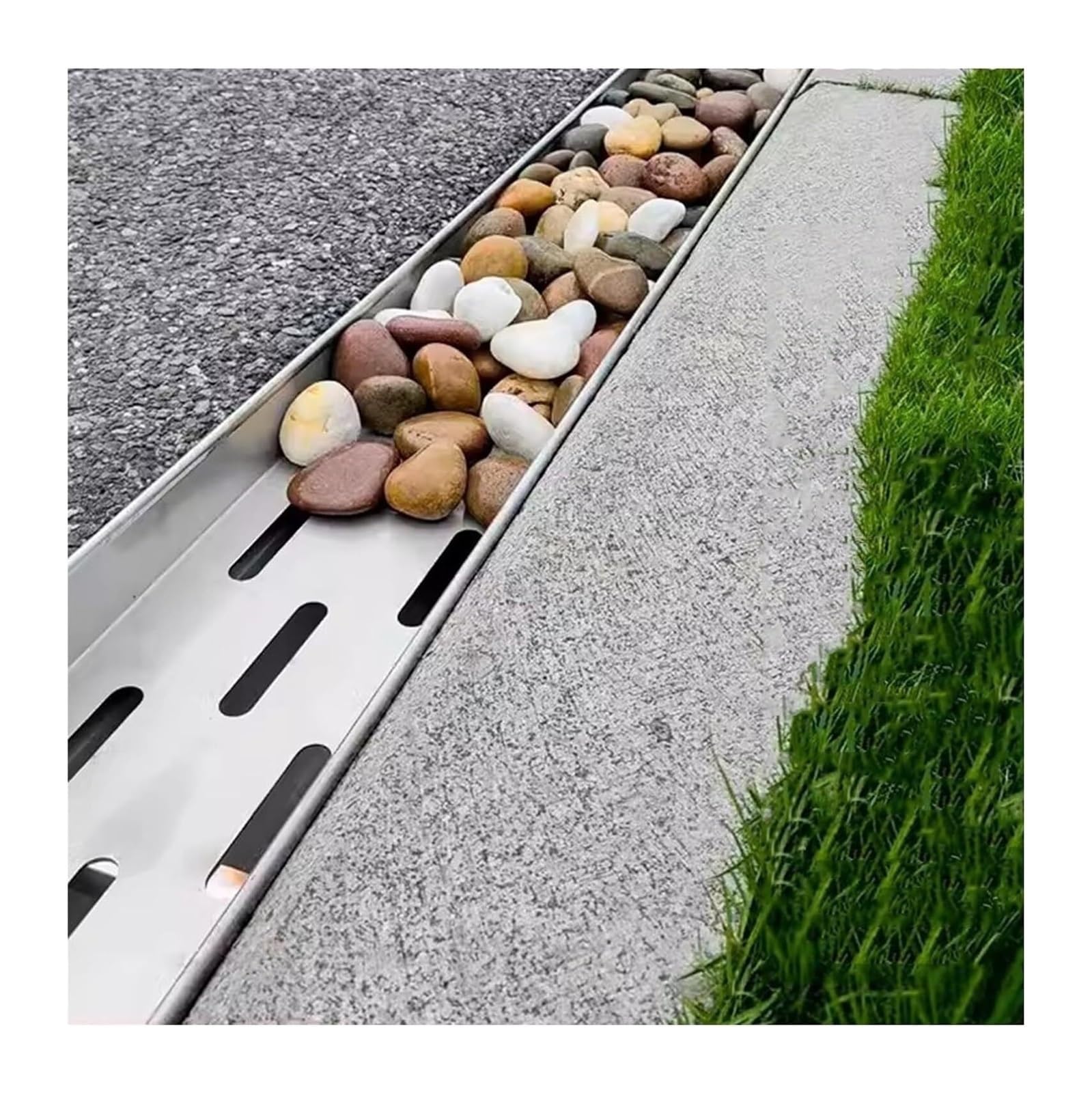 Amazon.com: French Drain Kit for Yard, 6.7 Inches Wide Channel Drain ...