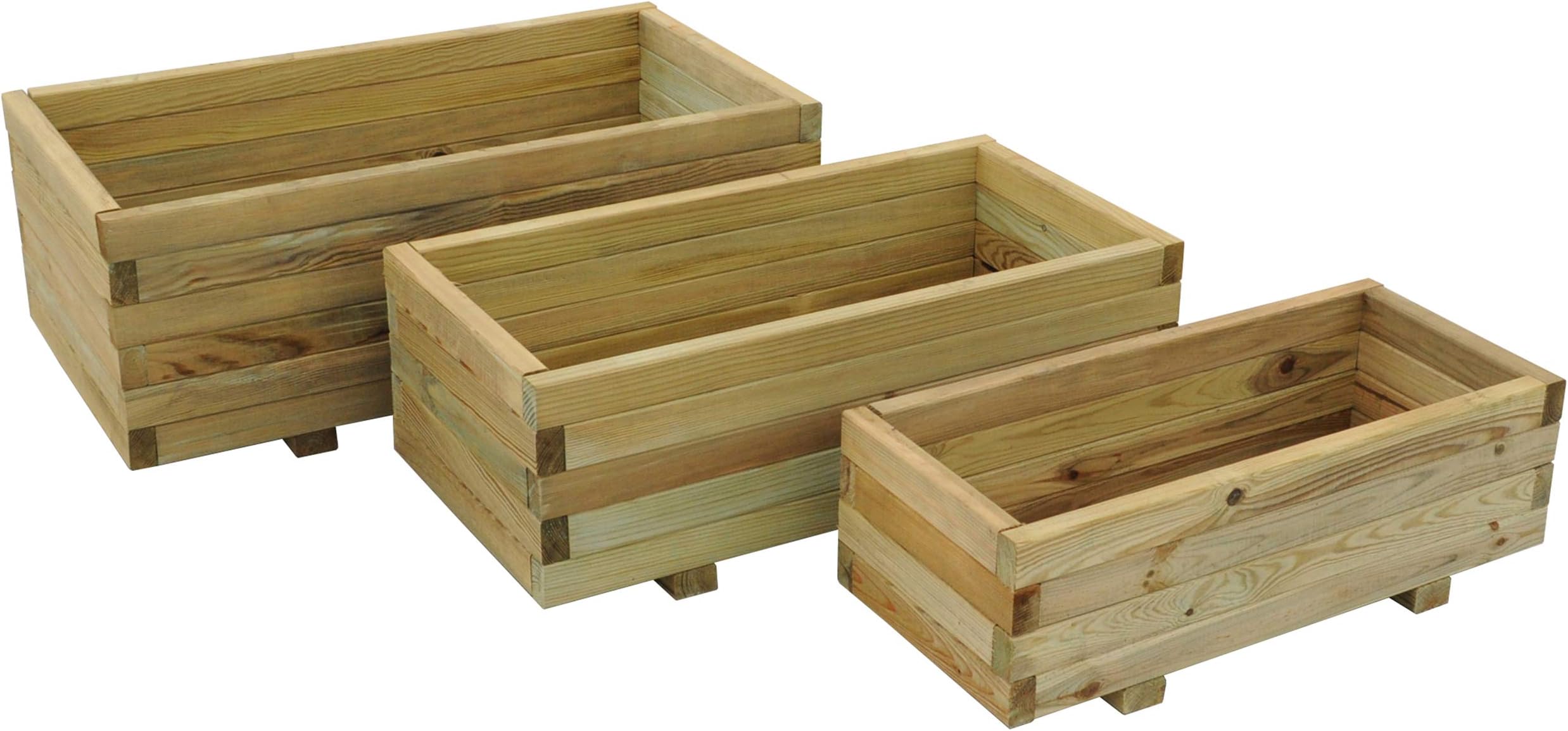 Forest Garden 1.8m Pressure Treated Wooden Deep Root Planter : Amazon ...