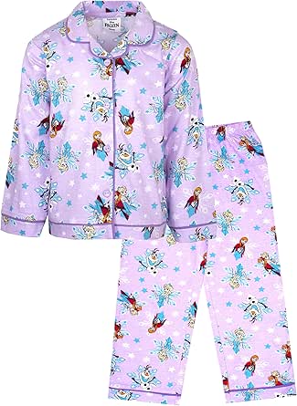 Disney Frozen - Kids Pyjamas - Pink Button Down Pyjamas Featuring Elsa ...