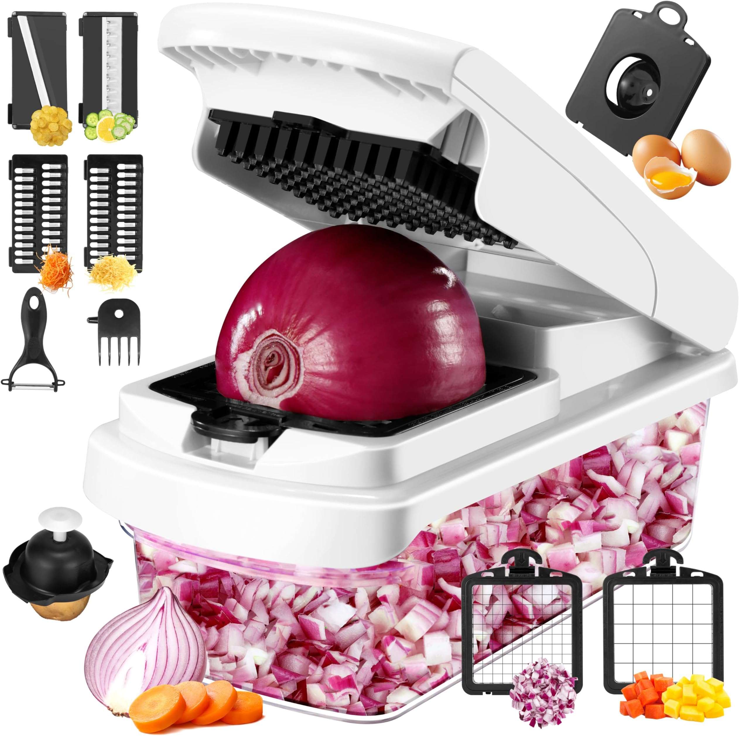 Amazon.com: Vegetable Chopper Spiralizer Mandoline Onion Slicer ...