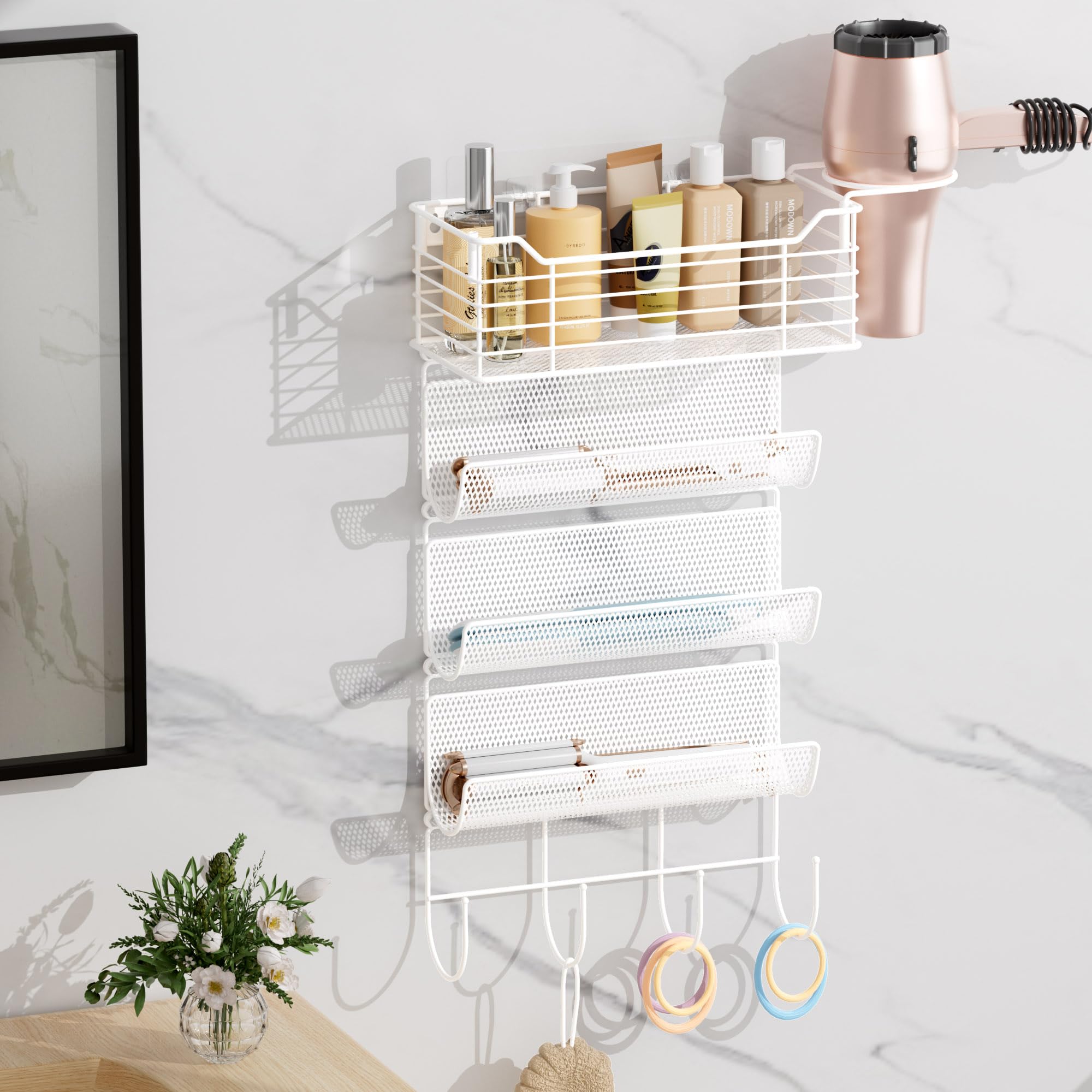 Amazon.com: VITVITI Metal Hair Tool Organizer Wall Mount, Hair Dryer ...