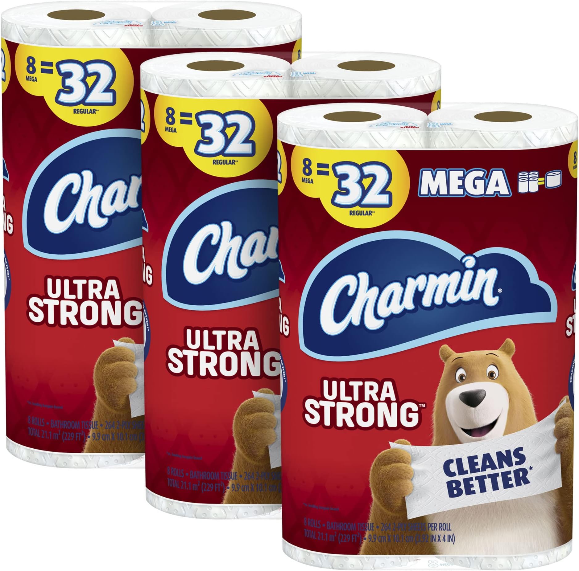 Amazon.com: Charmin Ultra Strong Clean Touch, Toilet Paper, 6 Count ...