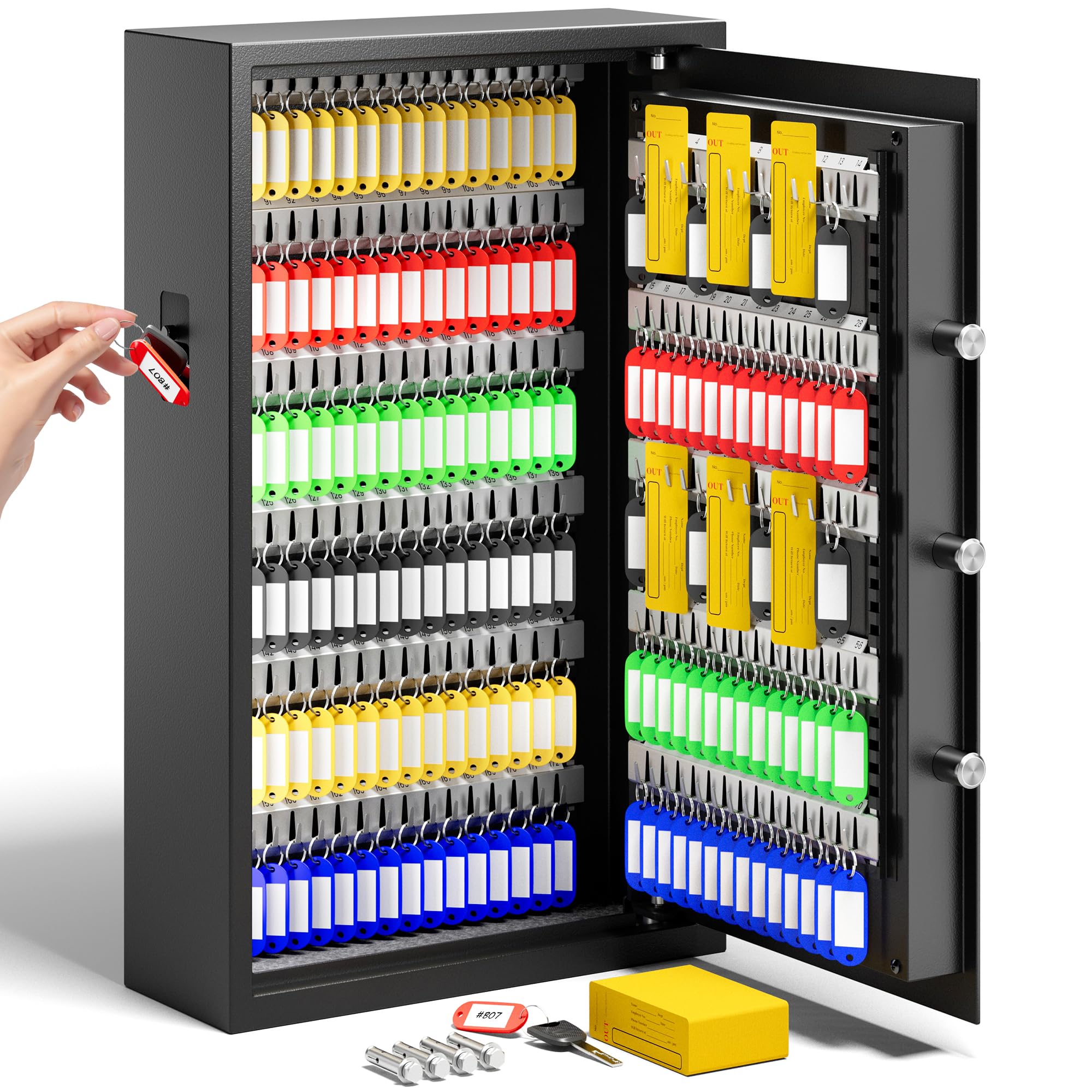 Amazon.com : KornerBatl 172 Keys Electronic Key Lock Box with Anti ...