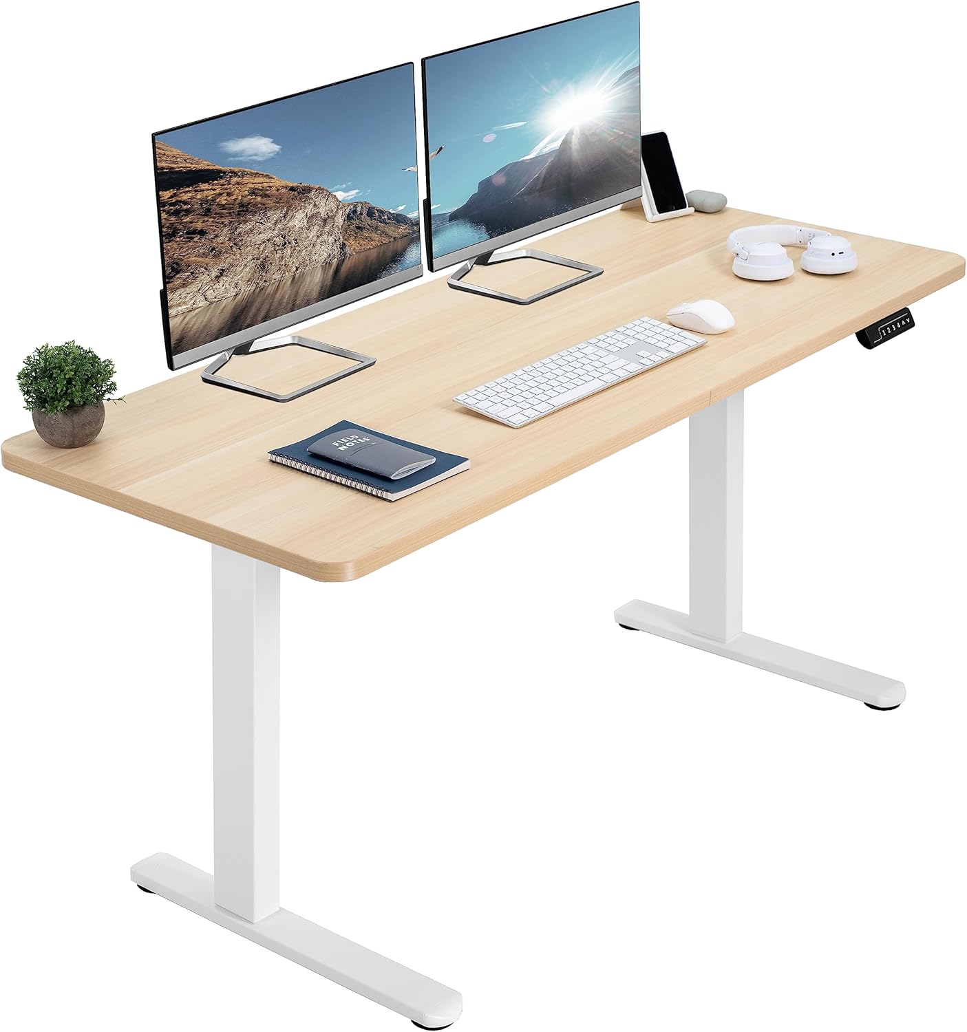 Amazon.com: VIVO Electric Height Adjustable 60 x 24 inch Memory Stand ...