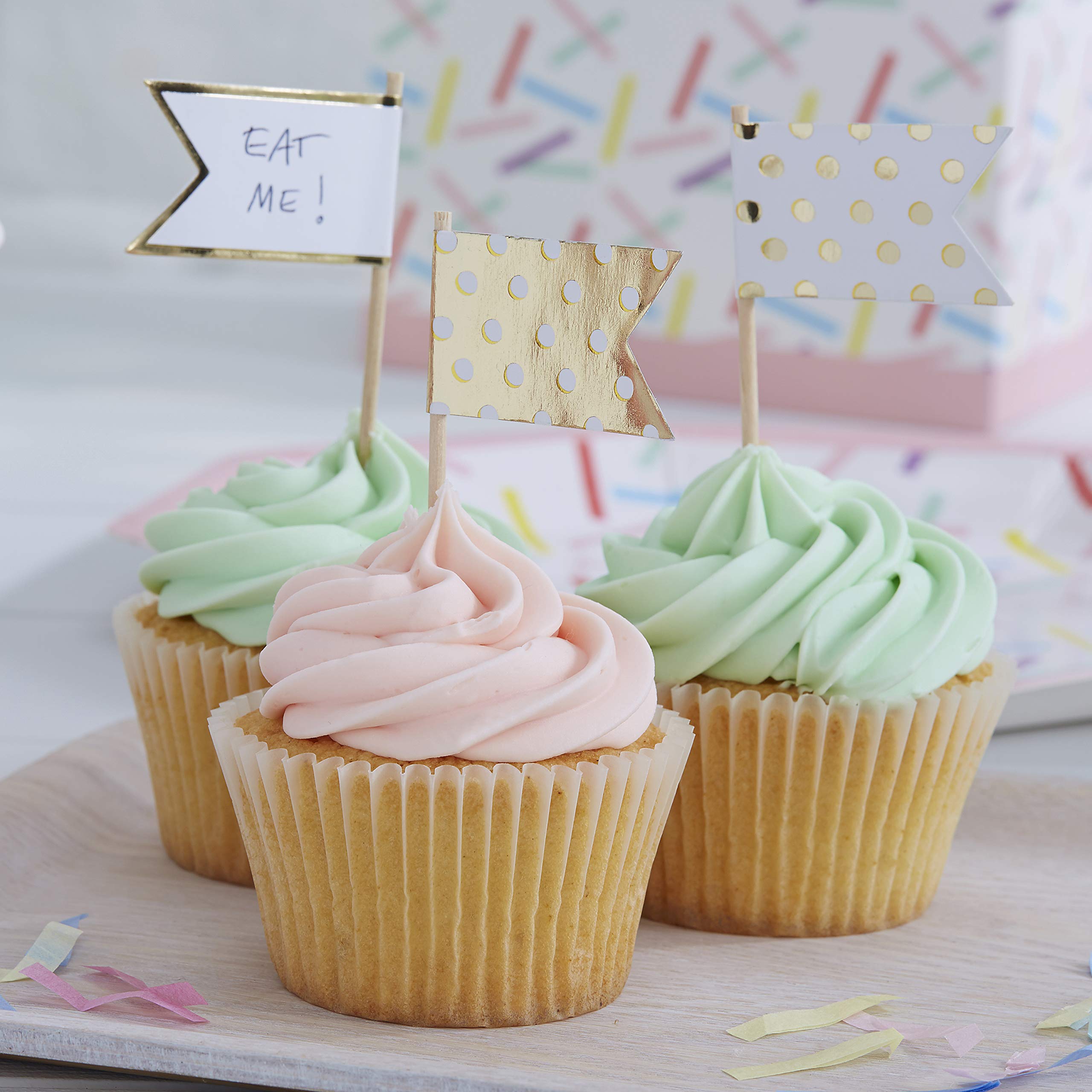 Polka Dot Baby Shower Cupcakes