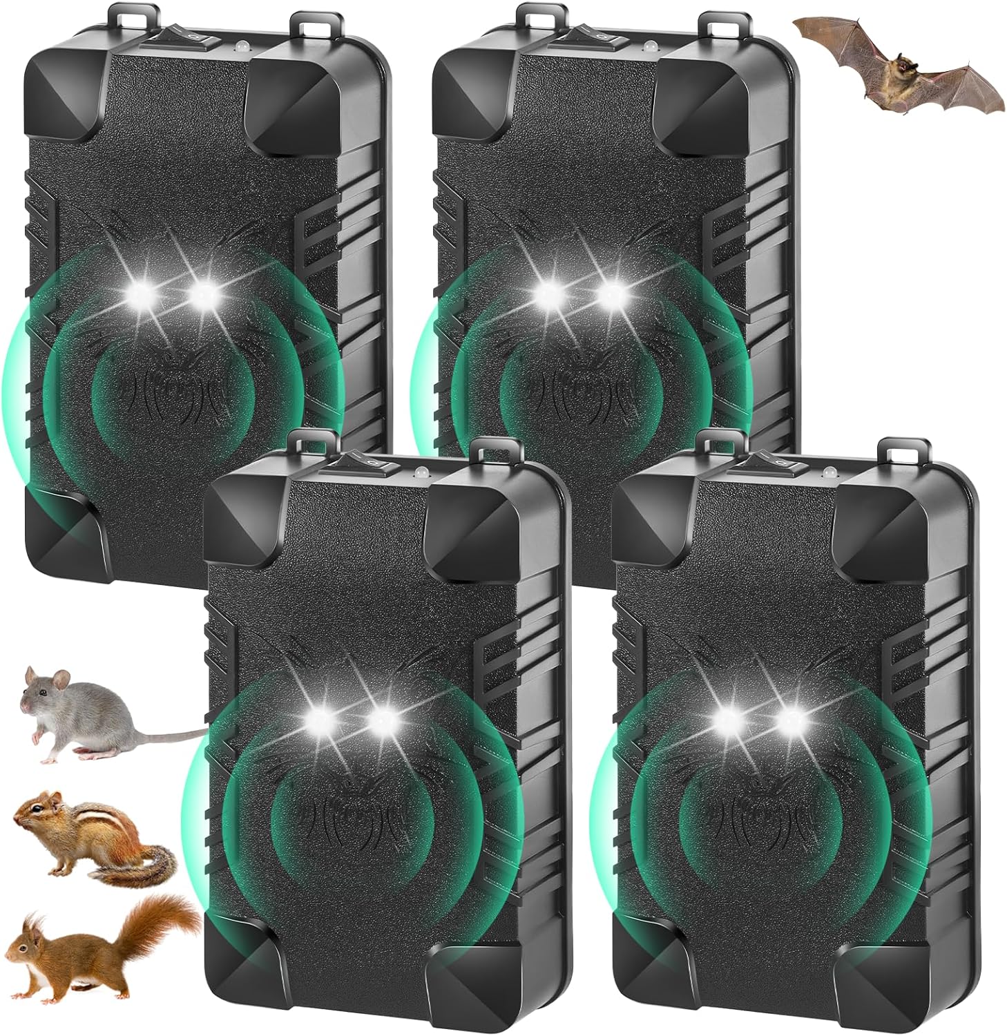 Amazon.com: Under Hood Rodent Repeller with LED Flashlights,Battery ...